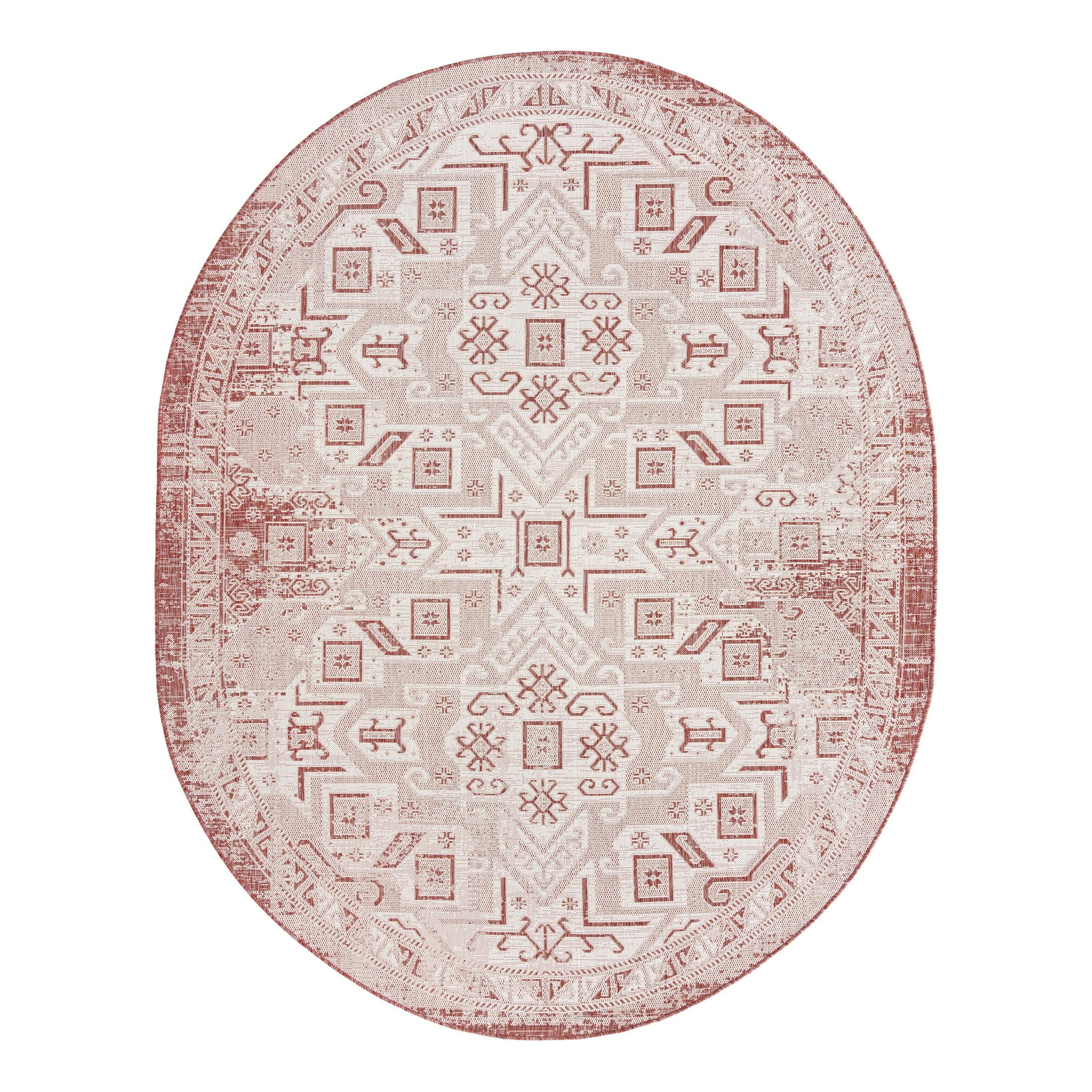 Unique Loom Outdoor Aztec Collection Area Rug - Coba (7' 10" x 10' Oval ...