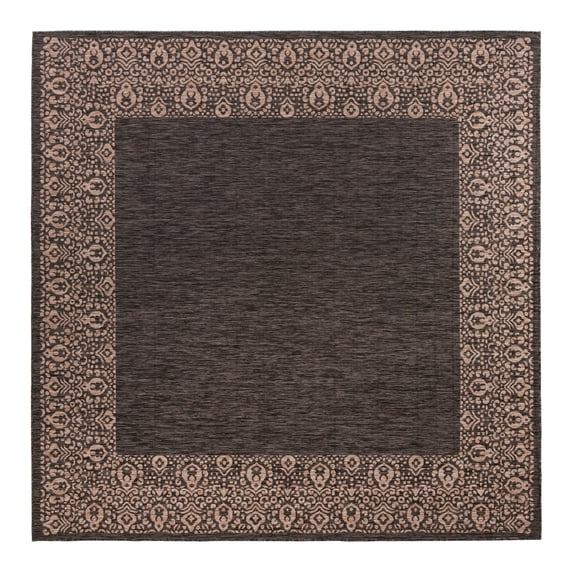 Unique Loom Outdoor Border Collection Area Rug - Floral Border (10' 8 ...
