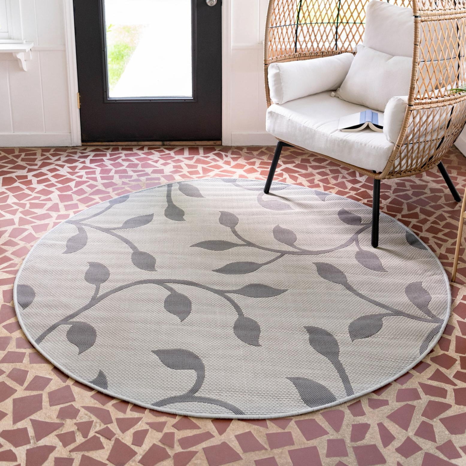 Unique Loom Outdoor Botanical Collection Area Rug - Botanical (6' 1 ...