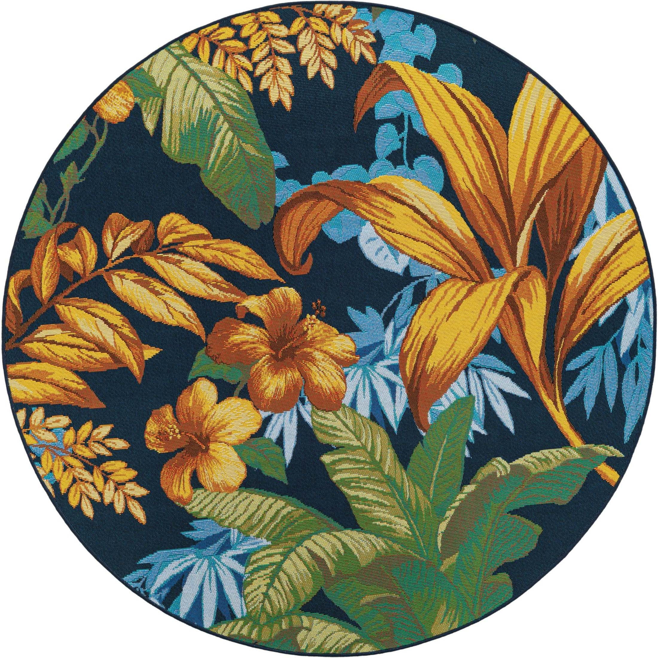 Unique Loom Outdoor Botanical Collection Area Rug - Calypso (5' 1 ...