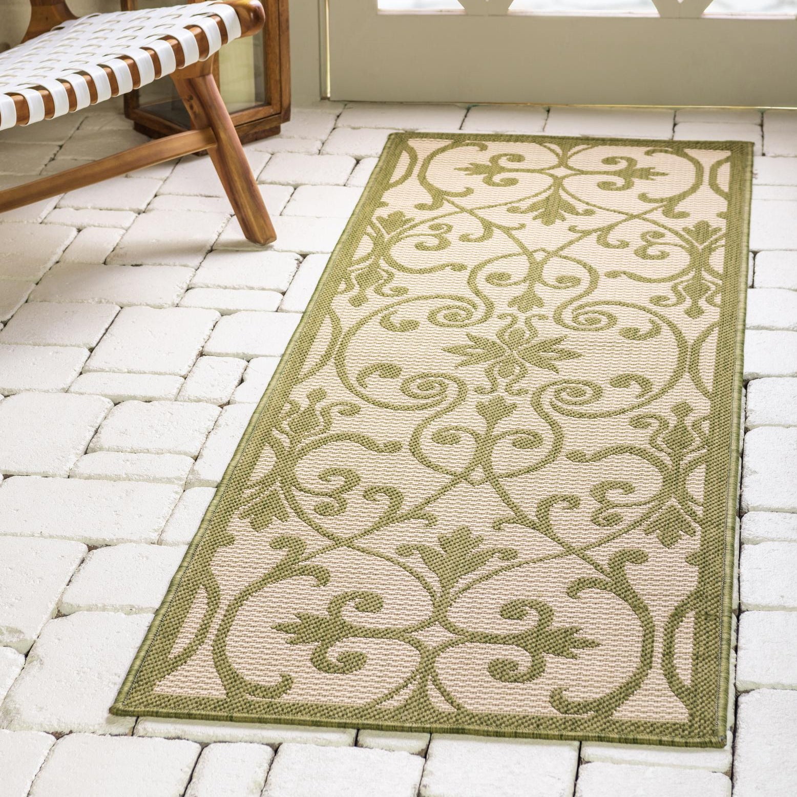 Unique Loom Outdoor Botanical Collection Area Rug - Gate (2' 2" x 6' 1 ...