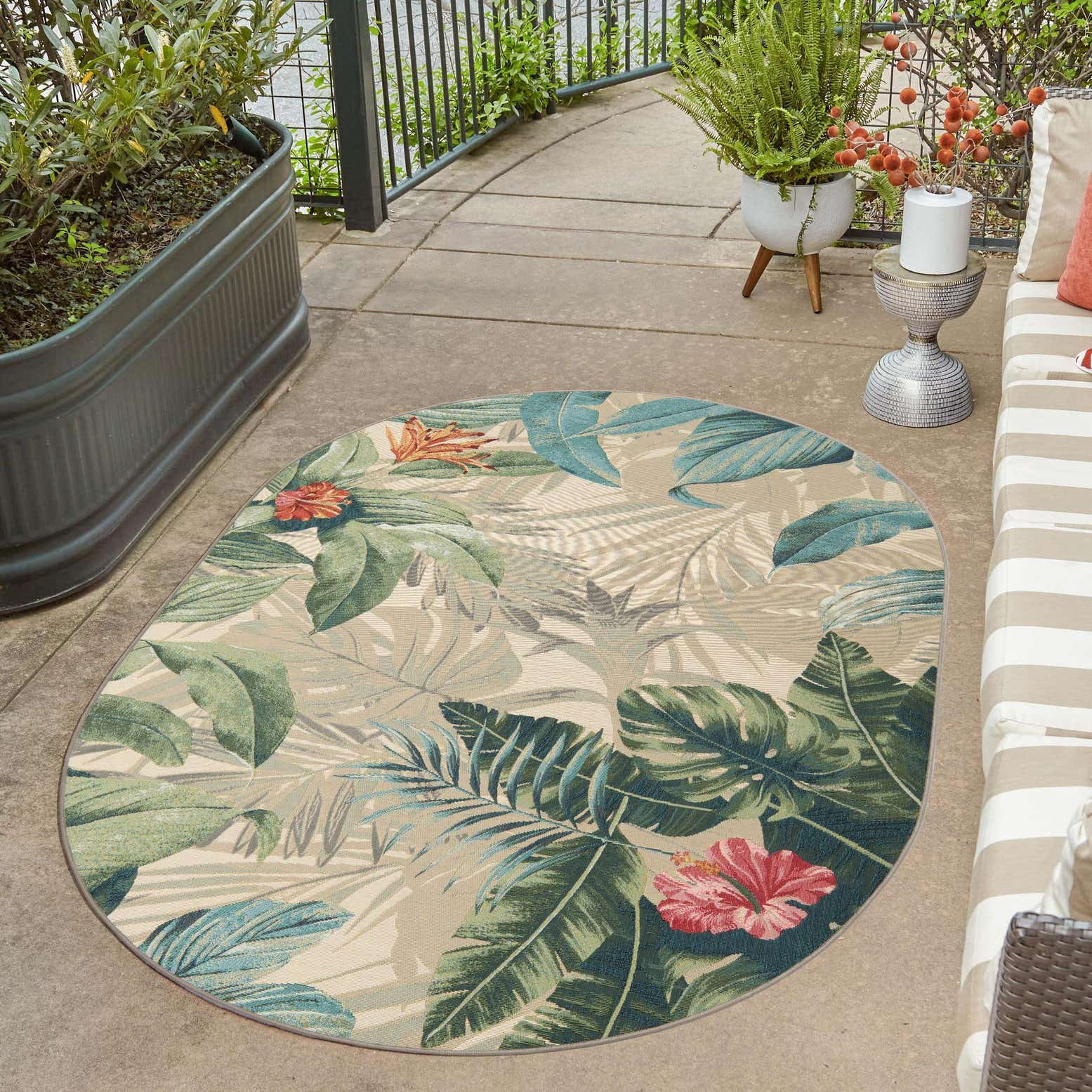 Unique Loom Outdoor Botanical Collection Area Rug - Kula (7' 10" x 10 ...