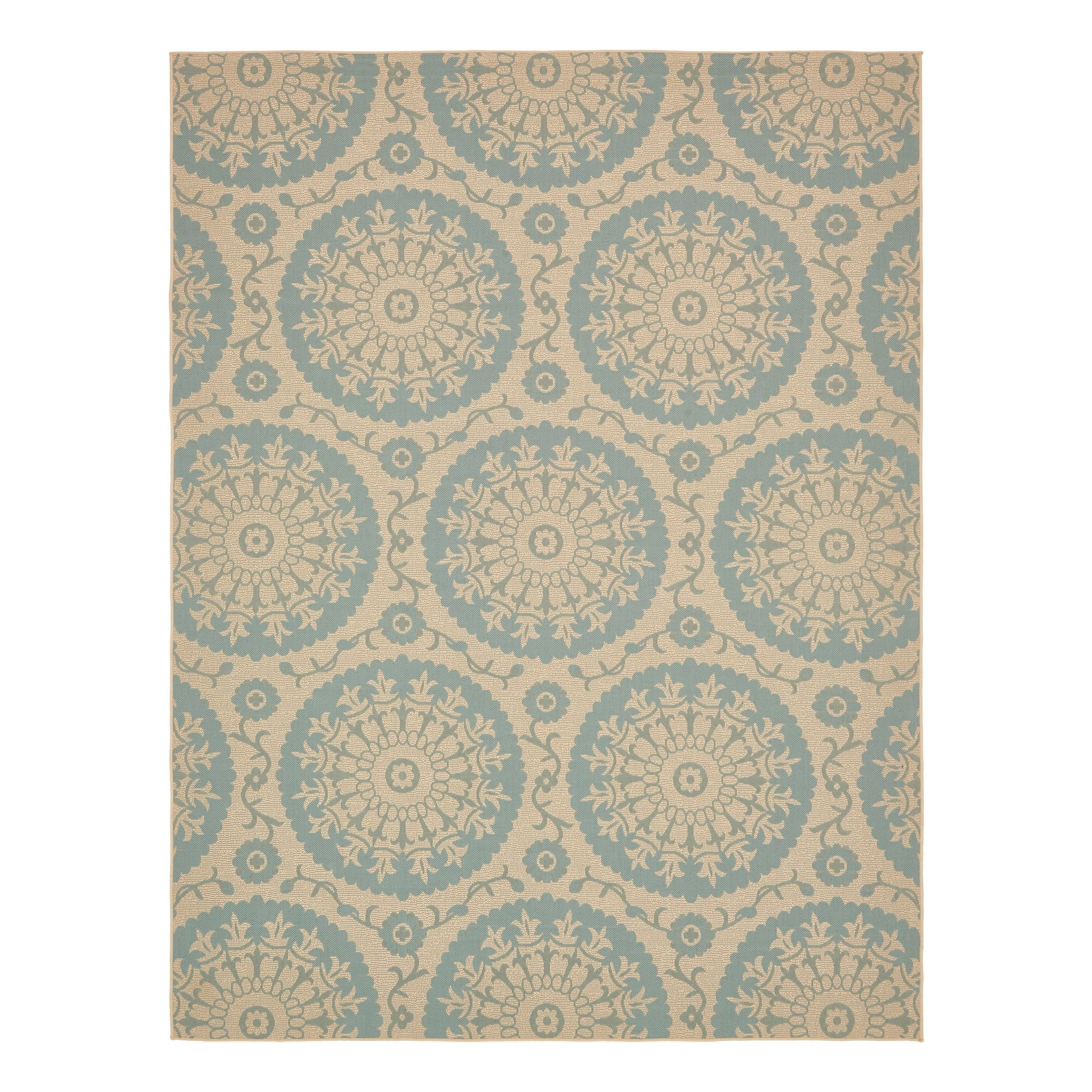 Unique Loom Outdoor Botanical Collection Area Rug - Medallion (9' x 12 ...