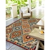 Unique Loom Outdoor Modern Collection Area Rug - Halo (6' 1" x 9 ...