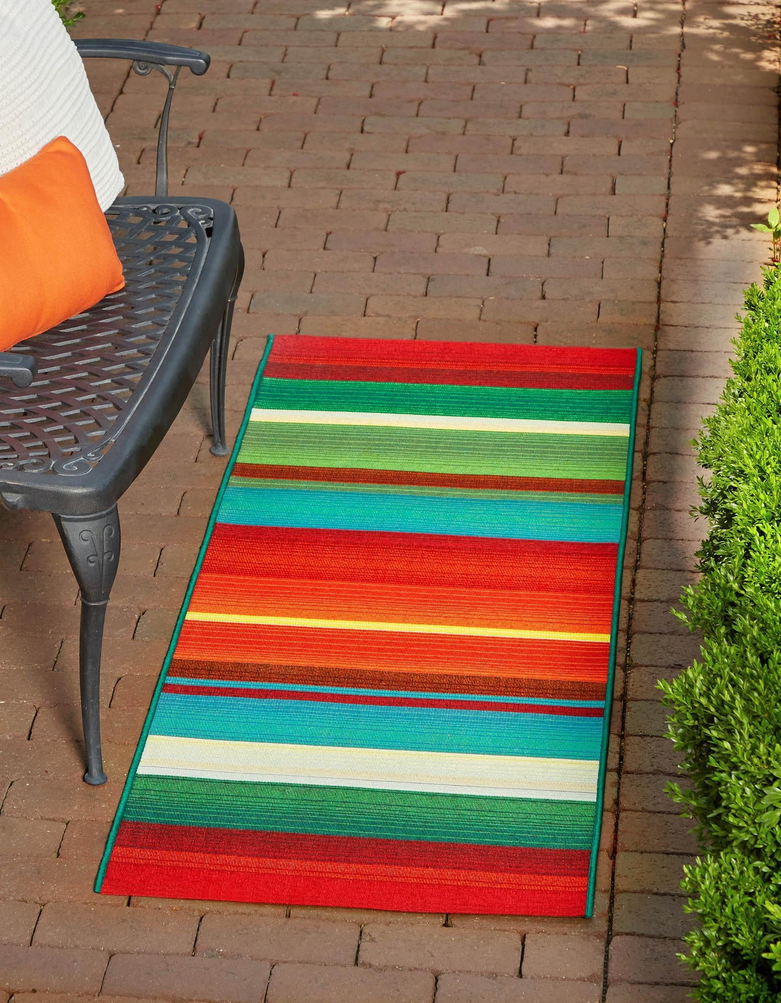 Unique Loom Outdoor Modern Collection Area Rug - Jaco (2' x 6' Runner ...