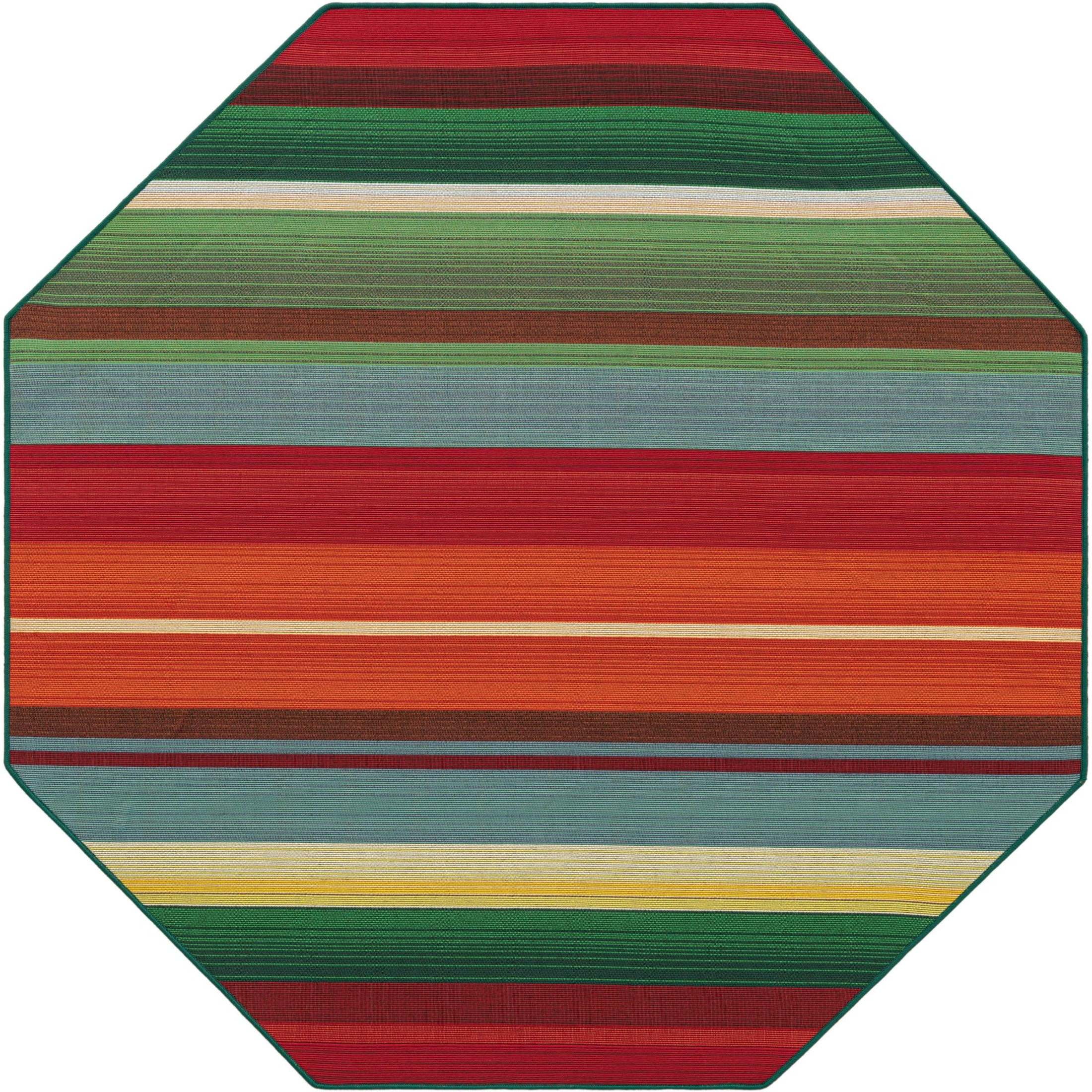 Unique Loom Outdoor Modern Collection Area Rug - Jaco (5' 3" Octagon ...
