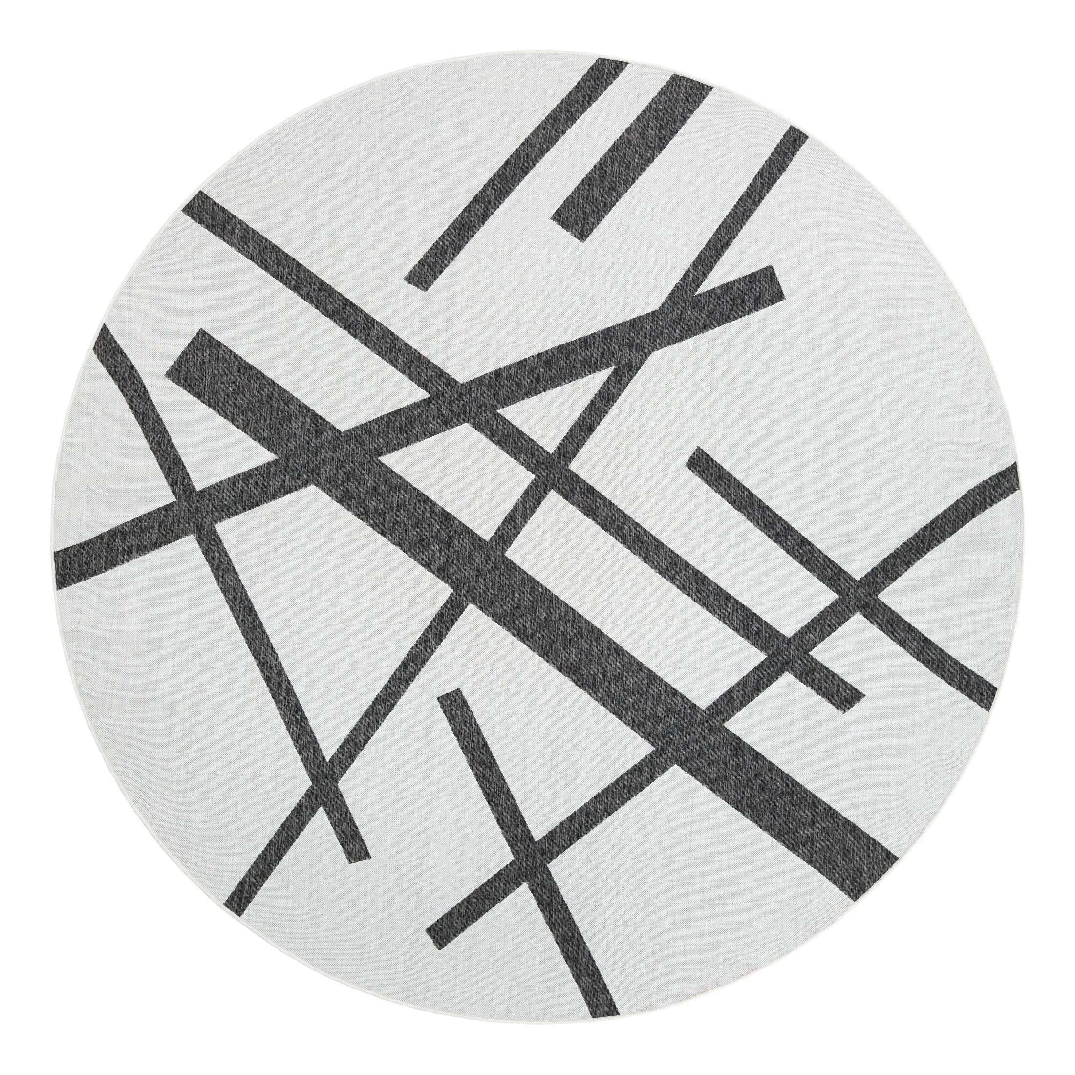 Unique Loom Outdoor Modern Collection Area Rug - Mikado (10' Round ...