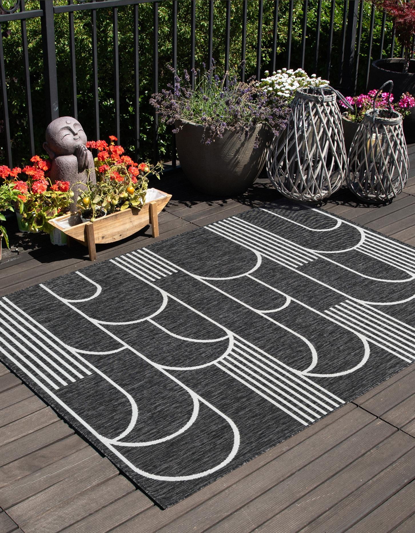 Unique Loom Outdoor Modern Collection Area Rug - Mod (9' x 12 ...