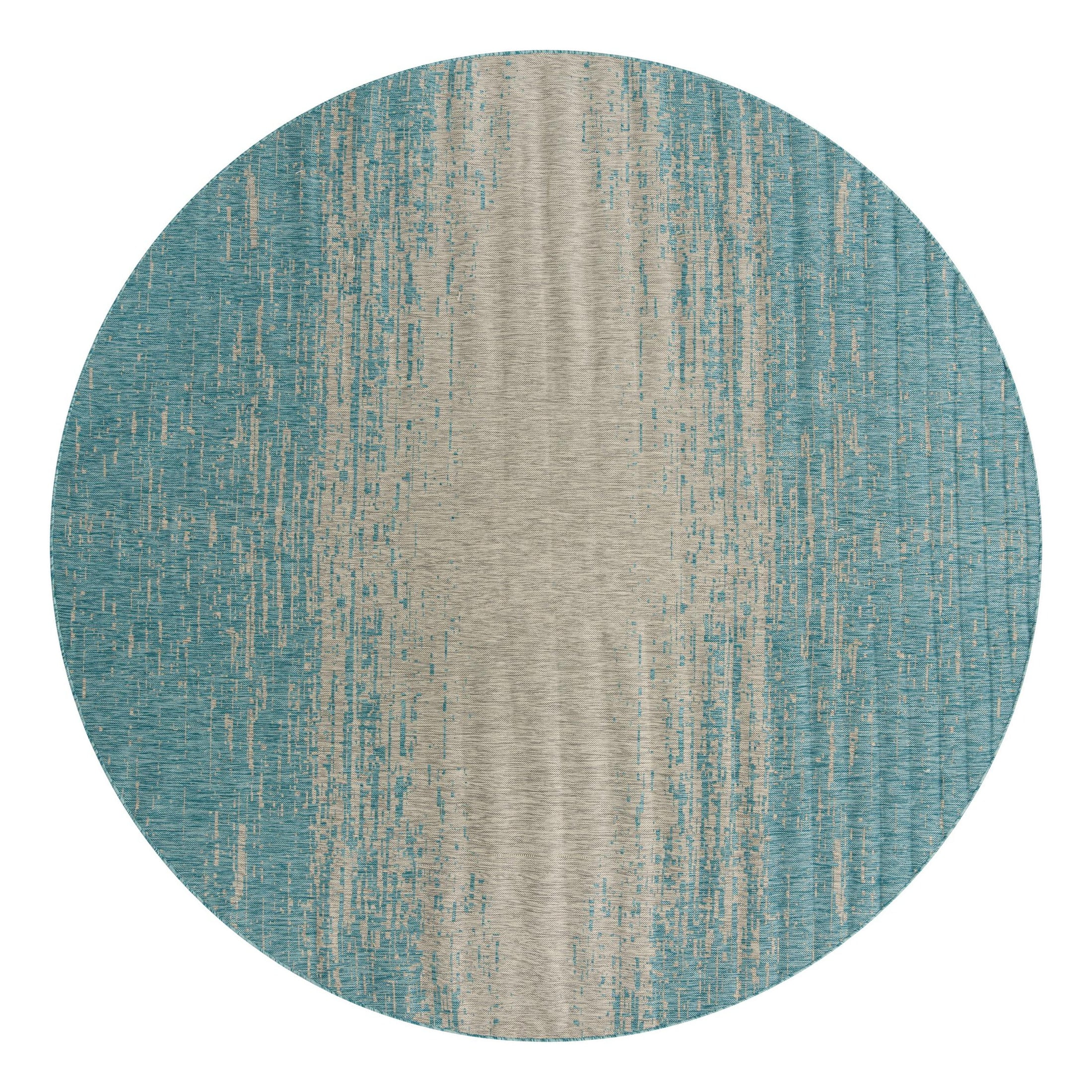 Unique Loom Outdoor Modern Collection Area Rug - Ombre (10' 8" Round ...
