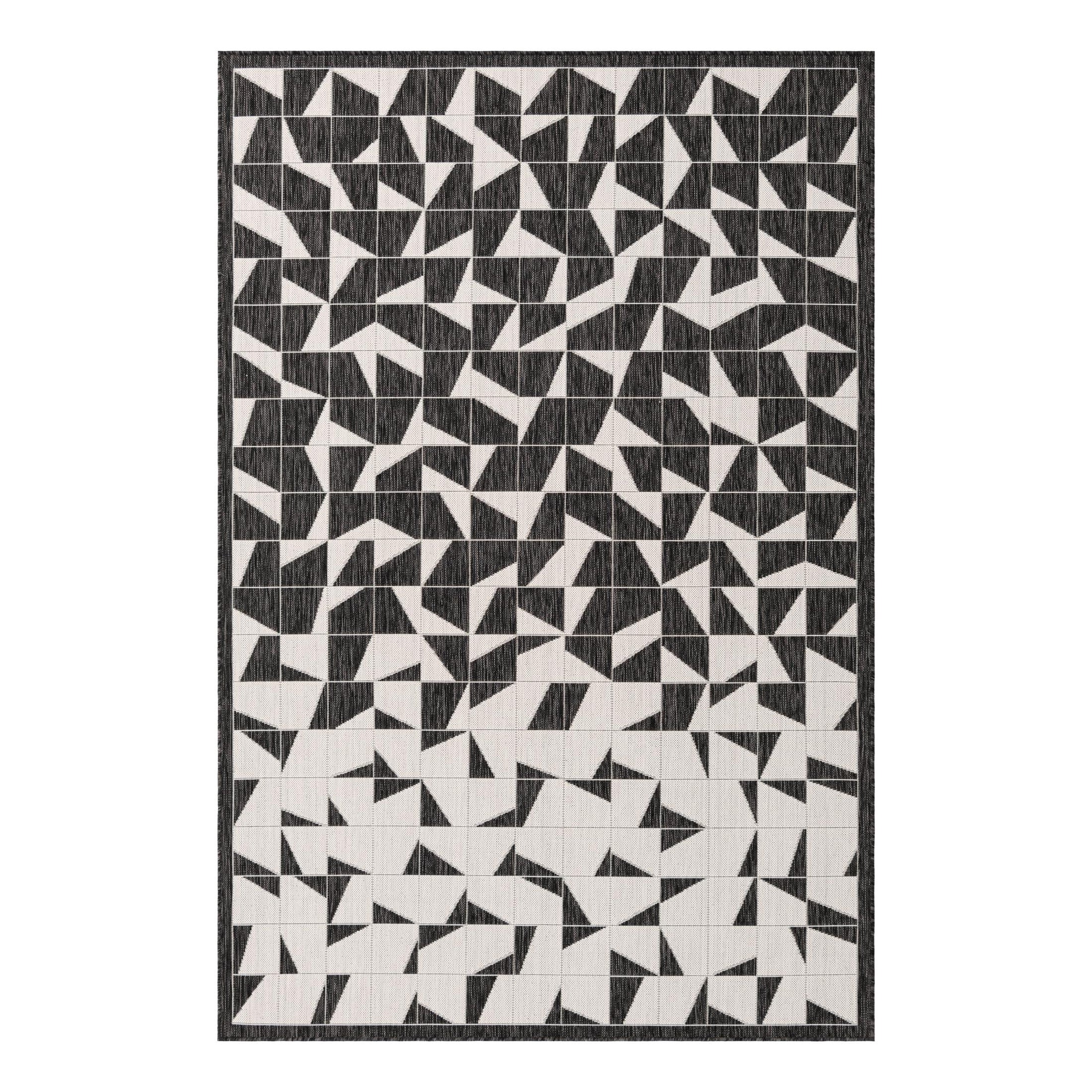 Unique Loom Outdoor Modern Collection Area Rug - Origami (6' 1" x 9 ...