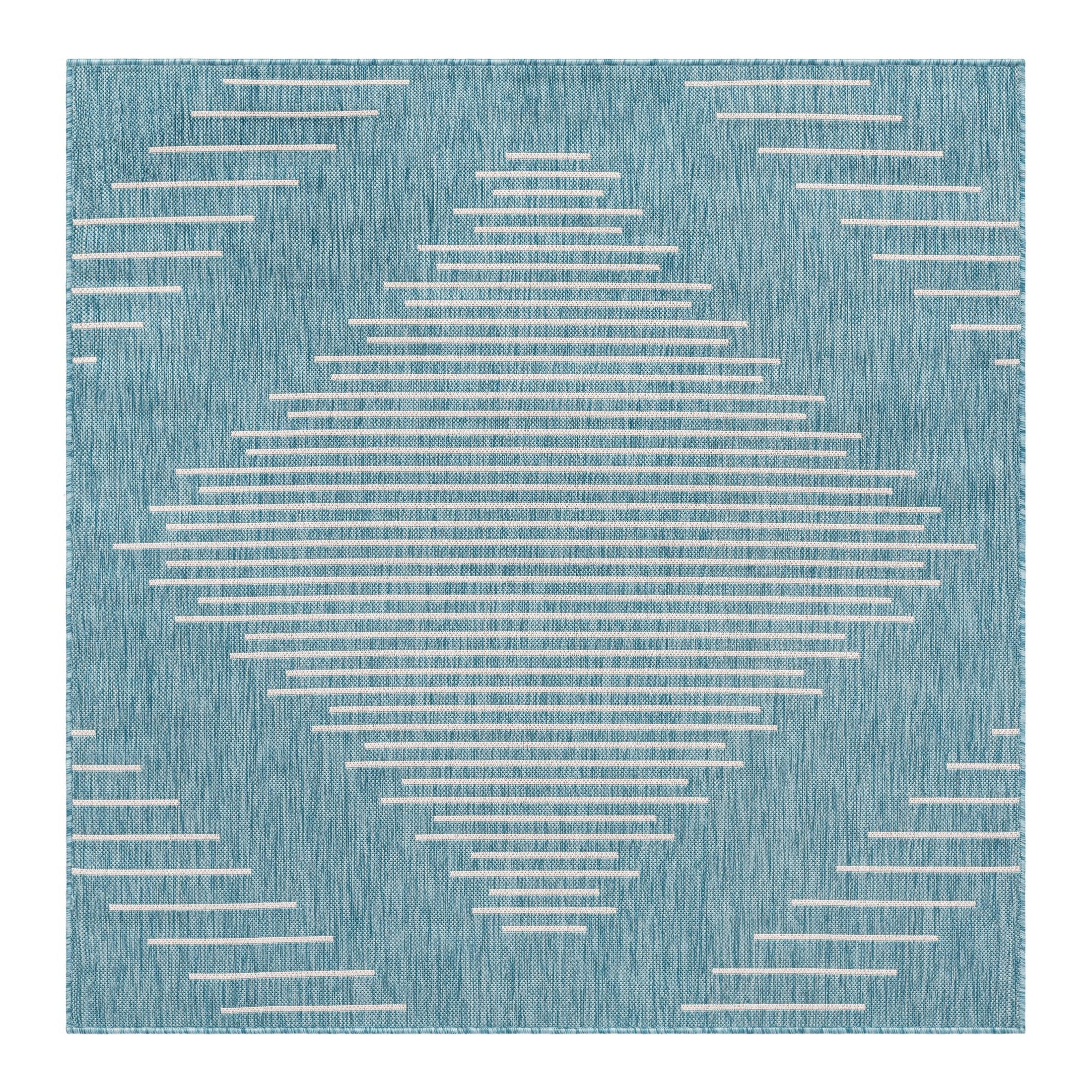Unique Loom Outdoor Modern Collection Area Rug - Tambor (5' 3" Square ...