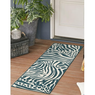 Unique Loom Outdoor Safari Collection Area Rug - Giraffe (2' x 6' 1 ...