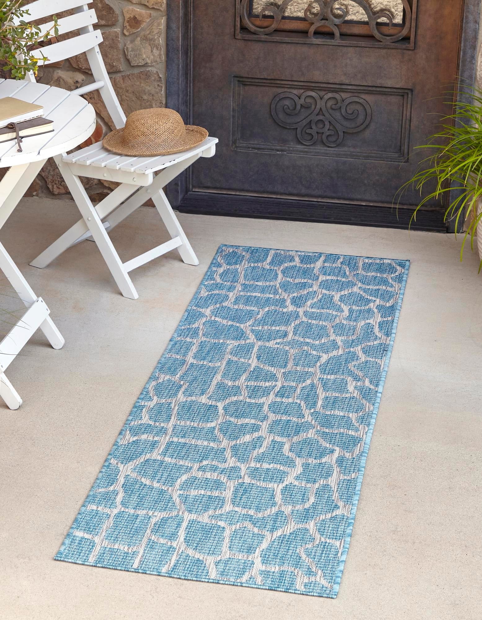 Unique Loom Outdoor Safari Collection Area Rug - Giraffe (2' x 6' 1 ...
