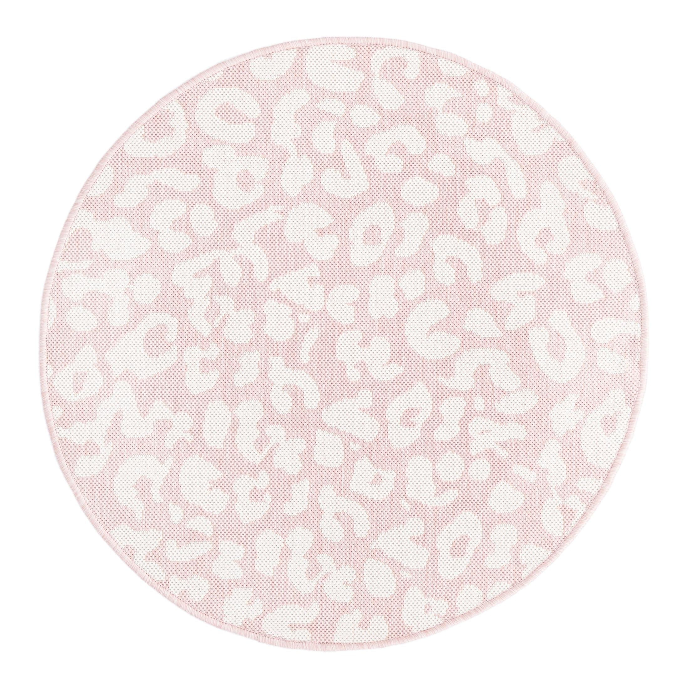 Unique Loom Outdoor Safari Collection Area Rug - Leopard (3' 1" Round ...