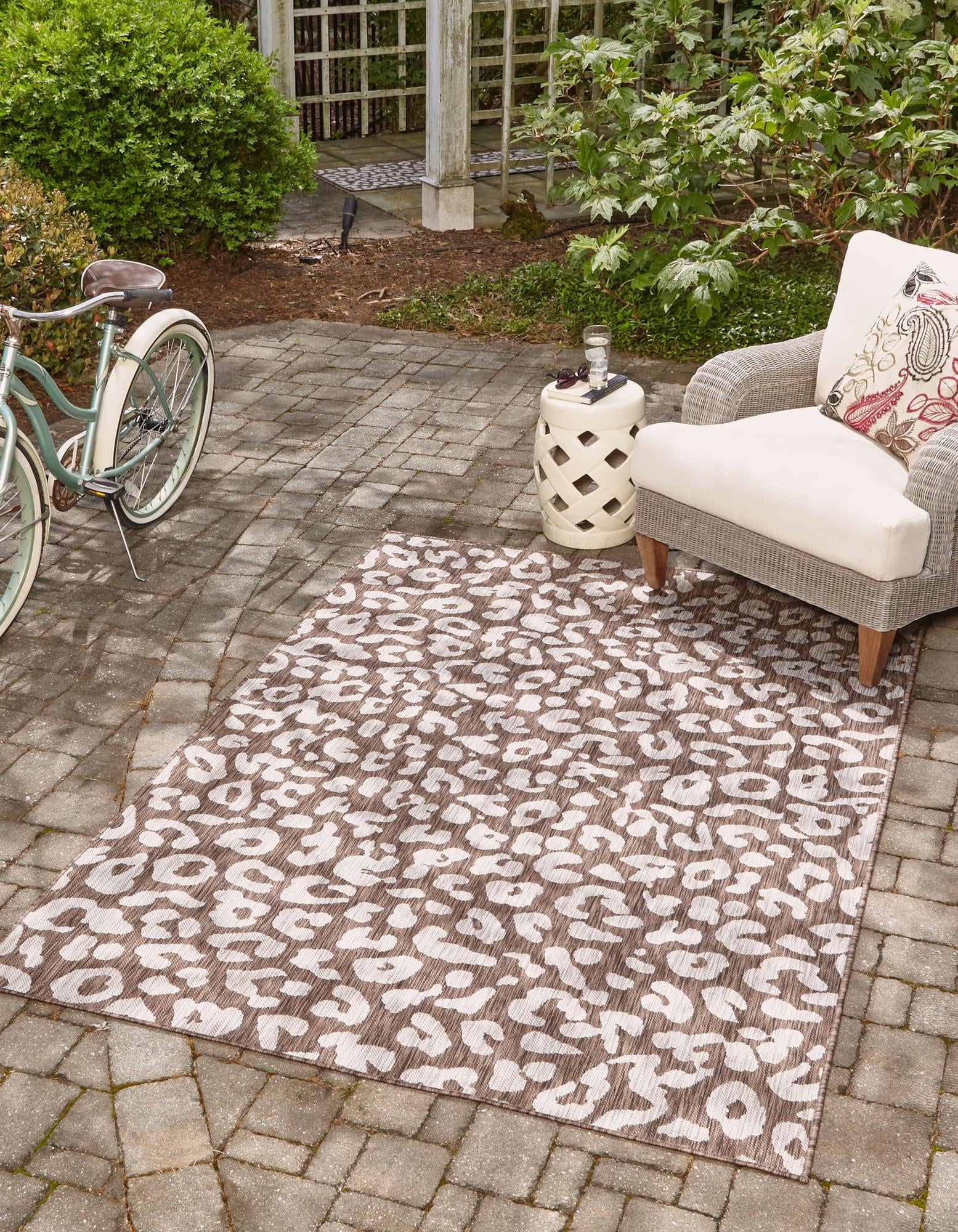 Unique Loom Outdoor Safari Collection Area Rug - Leopard (7' 10" x 11 ...