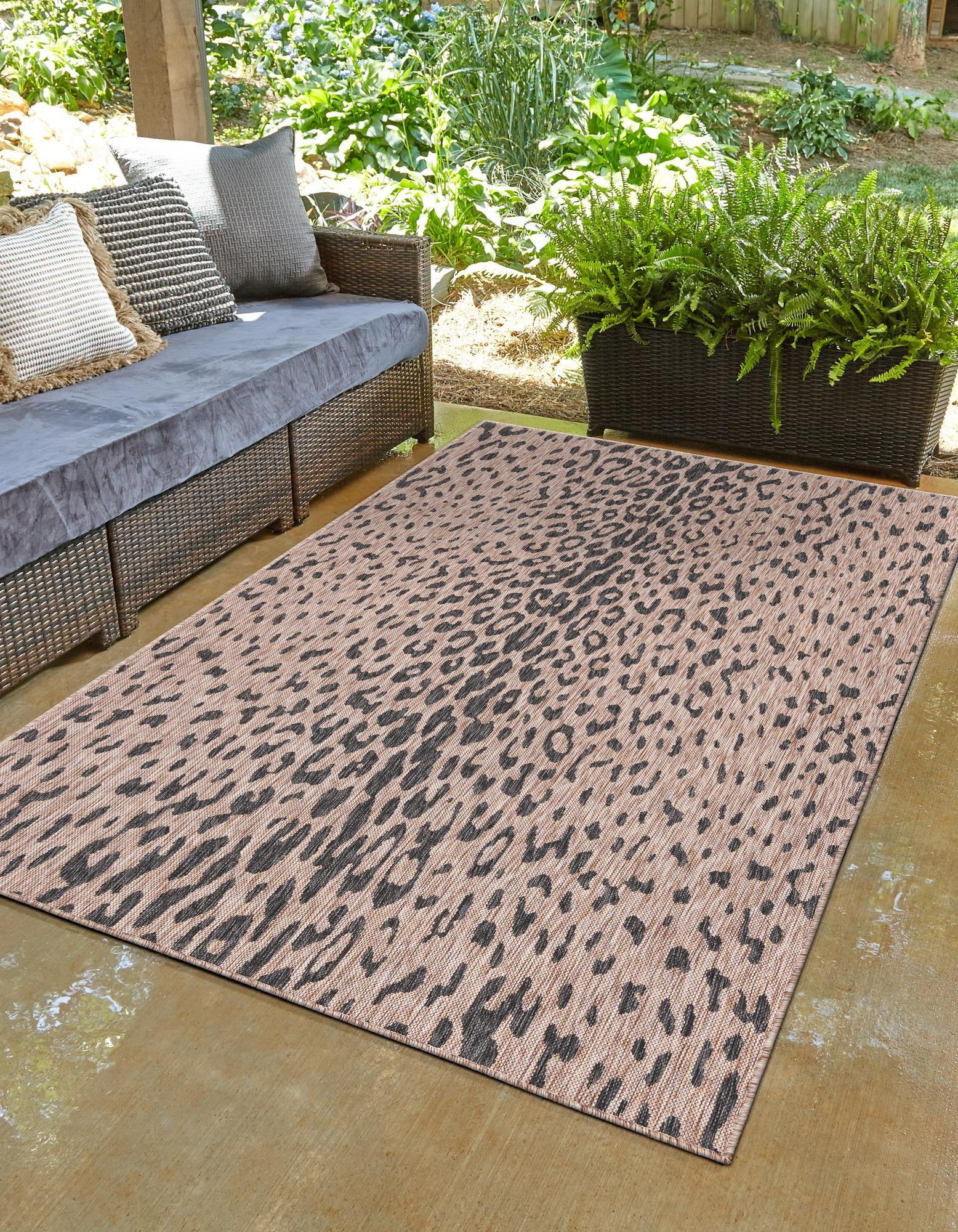Unique Loom Outdoor Safari Collection Area Rug - Samburu (10' x 14 ...