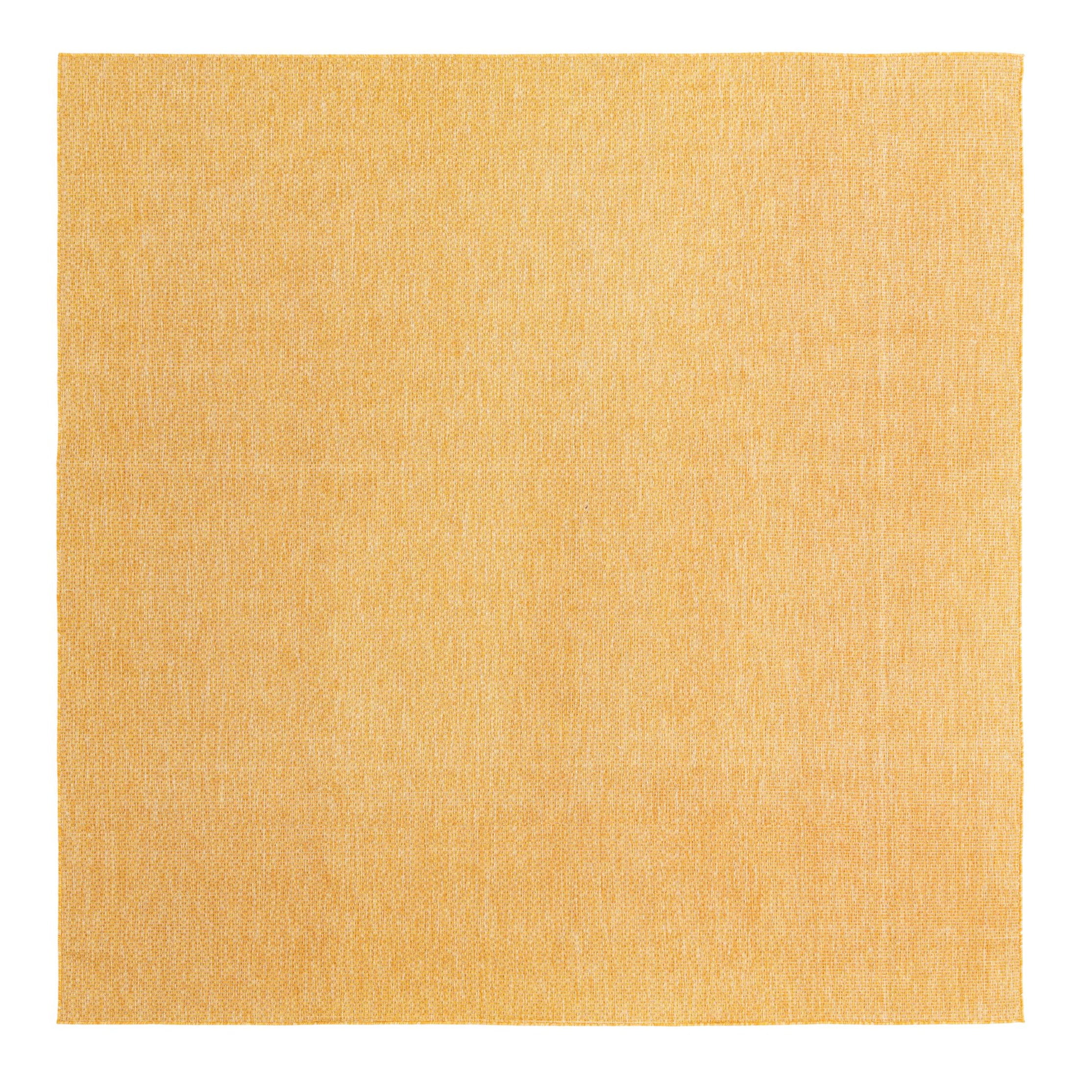 Unique Loom Outdoor Solid Collection Area Rug (10' 8" Square Corn ...