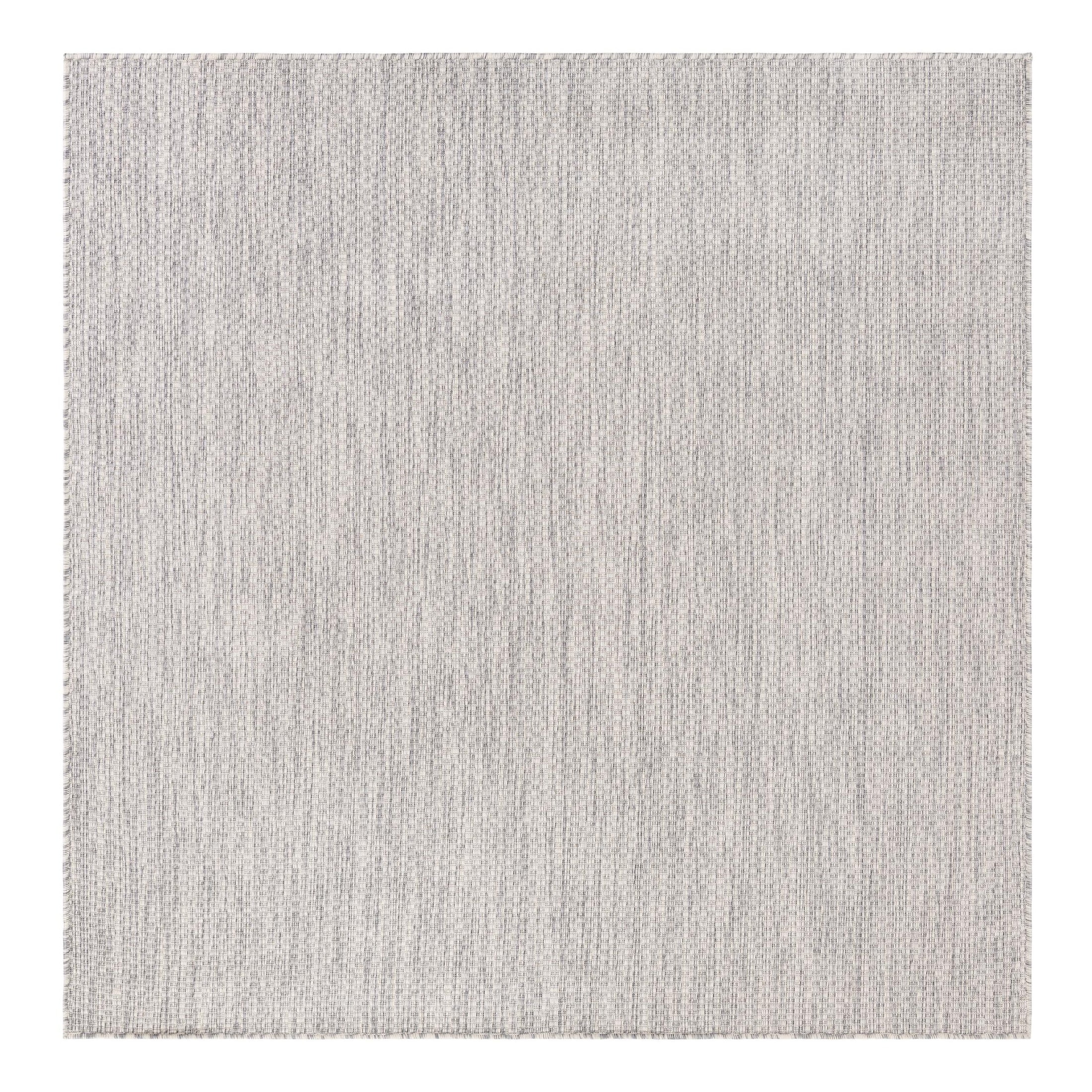 Unique Loom Outdoor Solid Collection Area Rug (6' 1" Square Light Gray ...