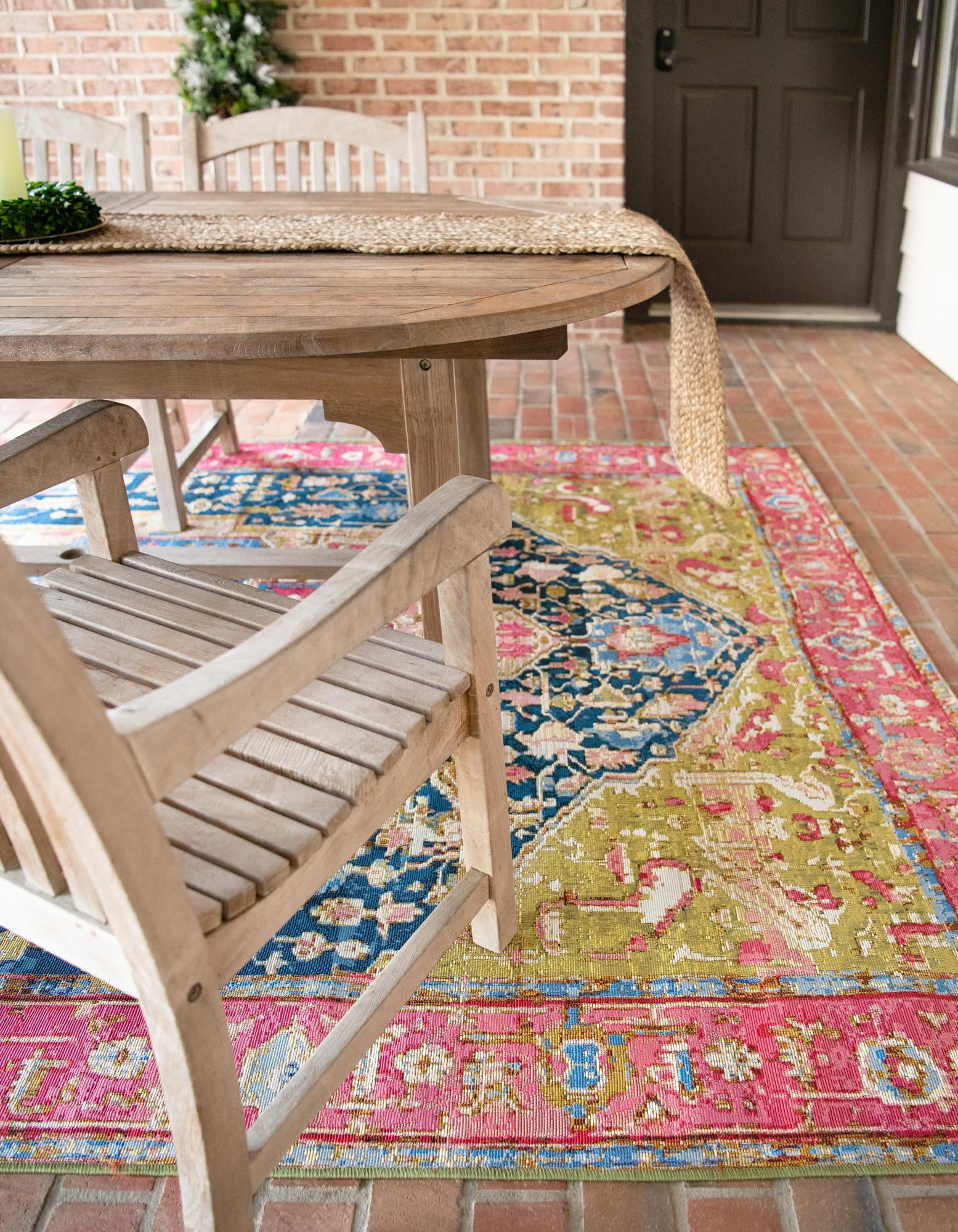 Unique Loom Outdoor Traditional Collection Area Rug - Limon (10' x 13 ...