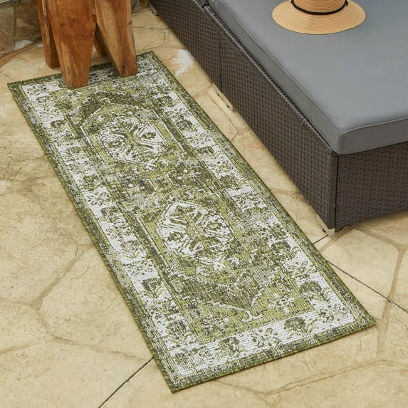 Unique Loom Outdoor Traditional Collection Area Rug - Valeria (2' x 8 ...