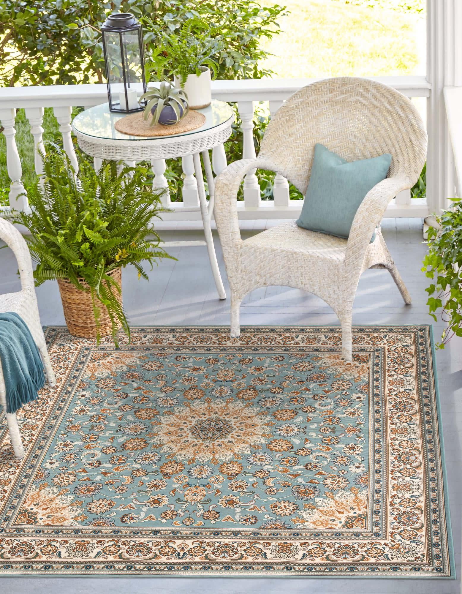 Unique Loom Outdoor Traditional Collection Area Rug - Wisdom (10 ...