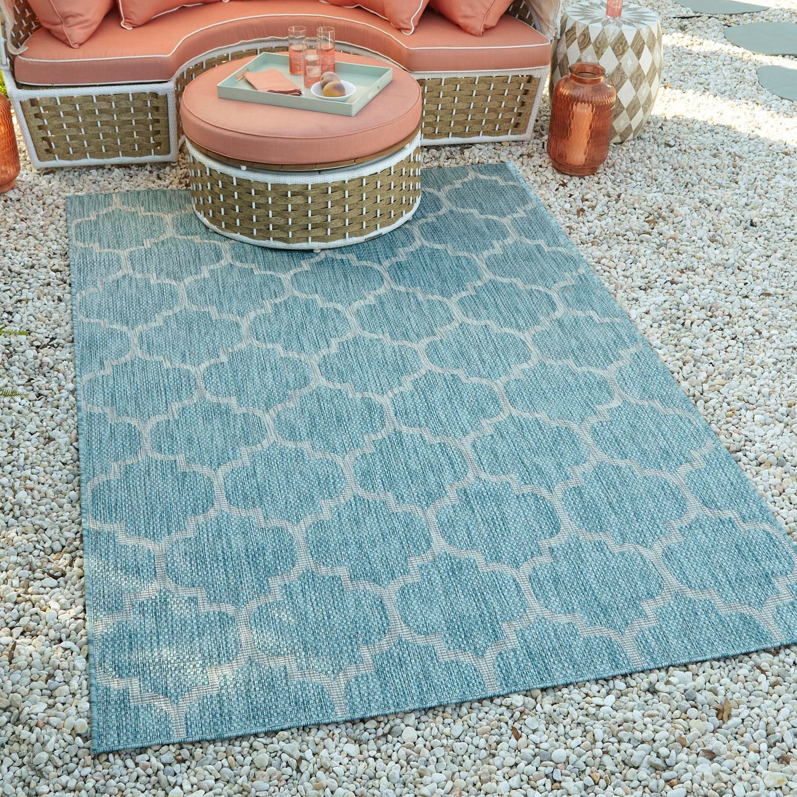 Unique Loom Outdoor Trellis Collection Area Rug (10' x 13' 1" Rectangle ...