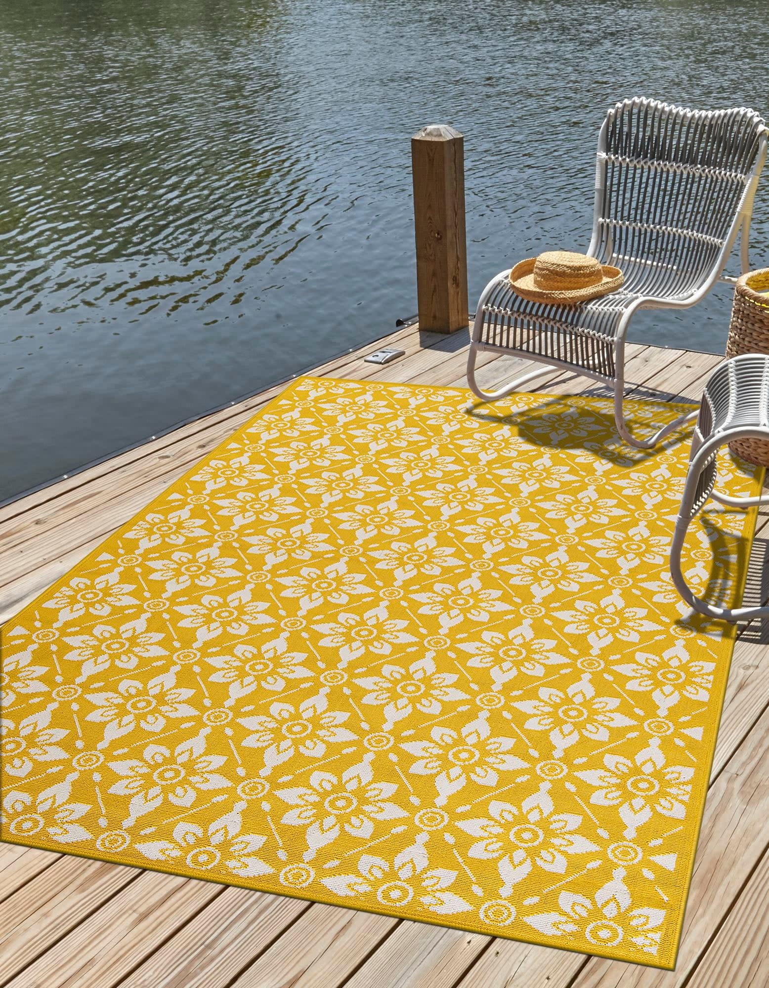 Unique Loom Outdoor Trellis Collection Area Rug - Tiles (7' 10" x 10 ...