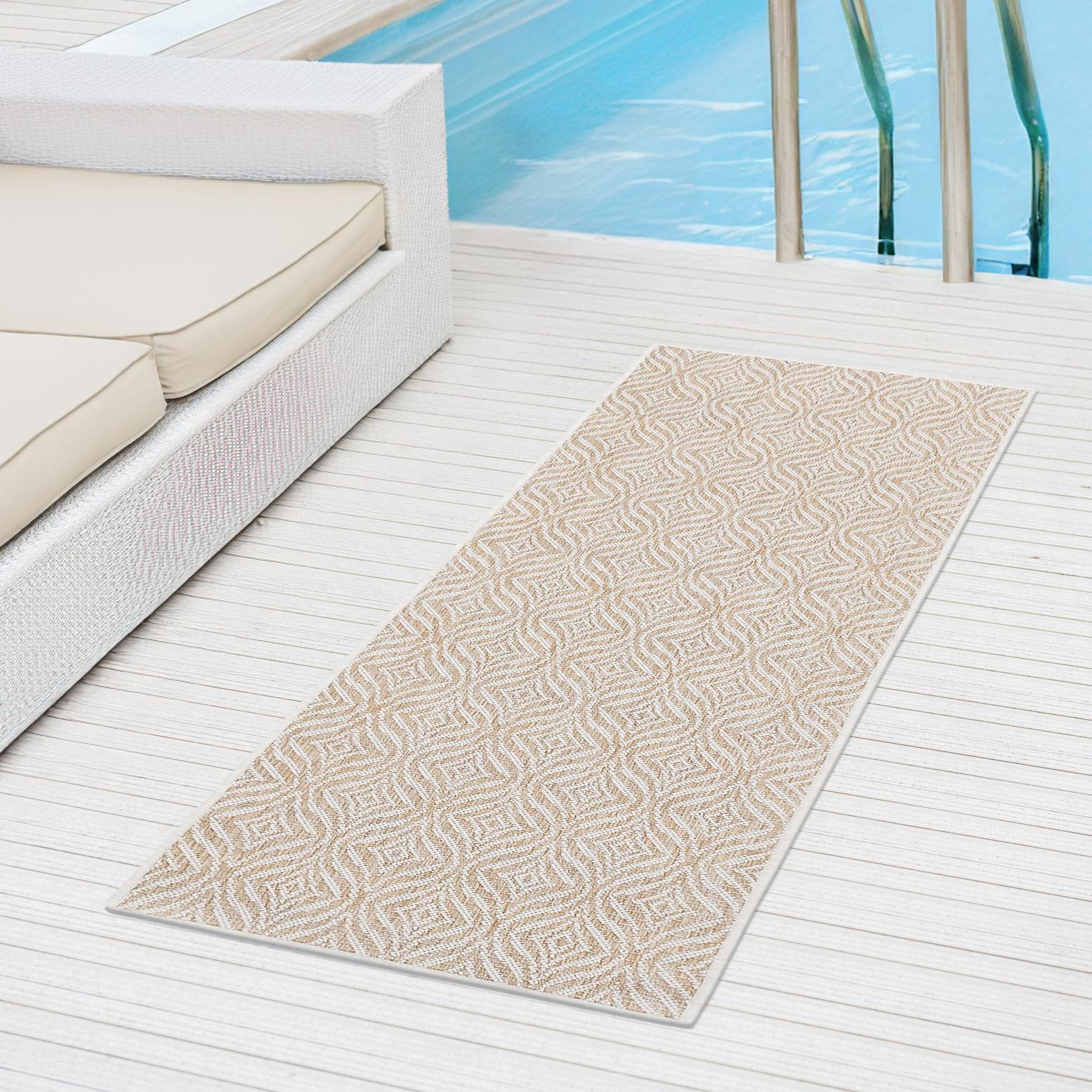 Unique Loom Outdoor Trellis Collection Area Rug - Deco Trellis (2' x 8 ...