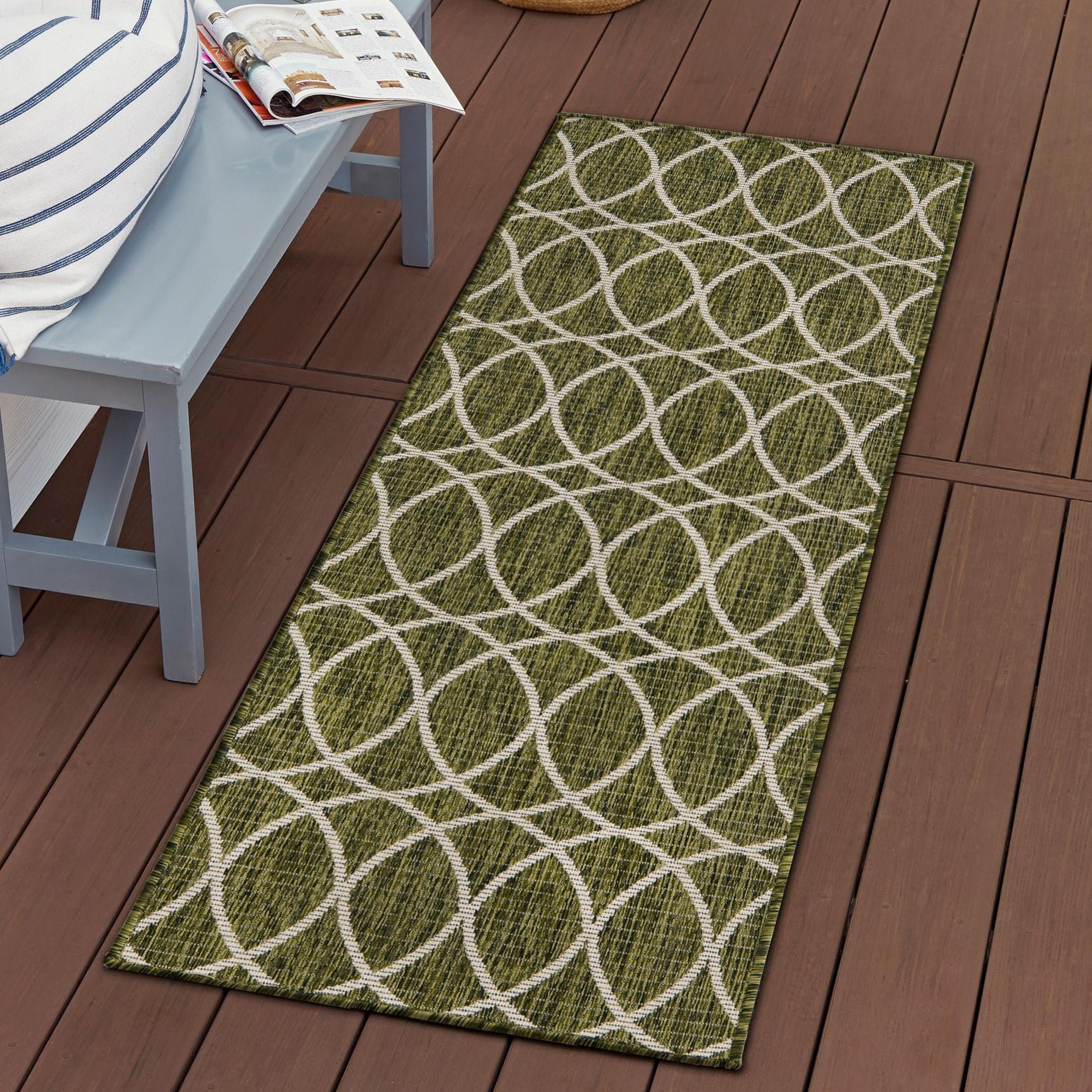 Unique Loom Outdoor Trellis Collection Area Rug - Gitter (2' 7" x 10 ...