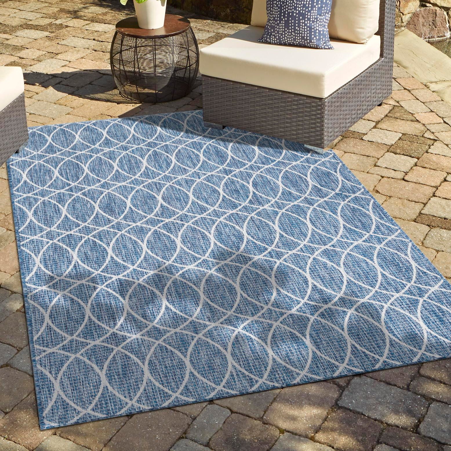 Unique Loom Outdoor Trellis Collection Area Rug - Gitter (4' 1" x 6' 1 ...