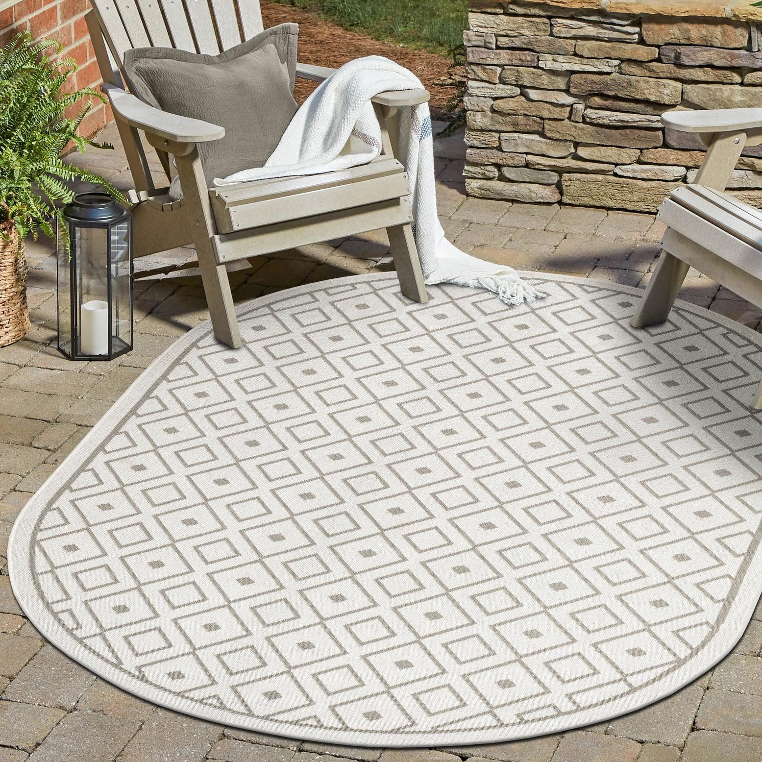 Unique Loom Outdoor Trellis Collection Area Rug - Kafes (7' 10" x 10 ...