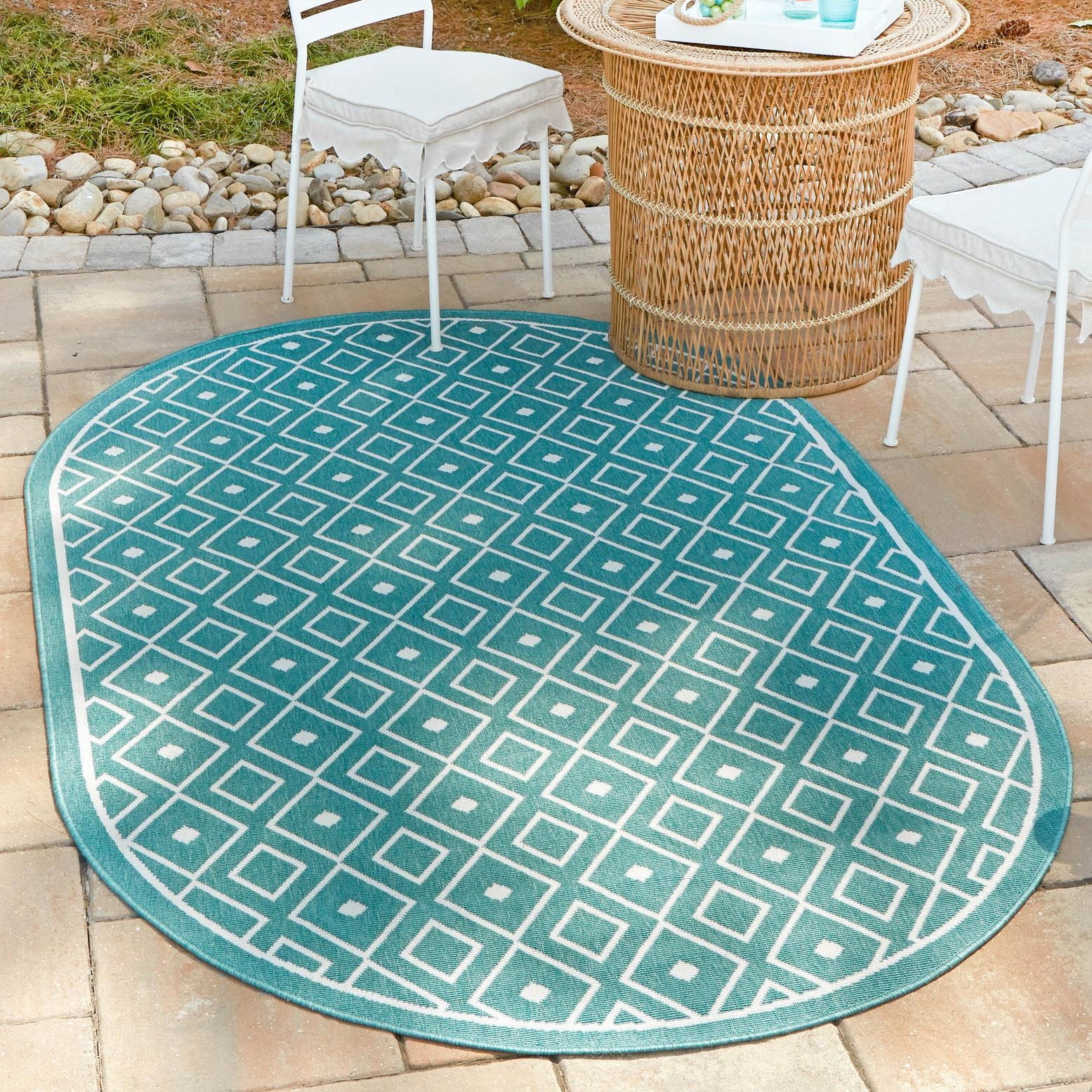 Unique Loom Outdoor Trellis Collection Area Rug - Kafes (7' 10" x 10 ...