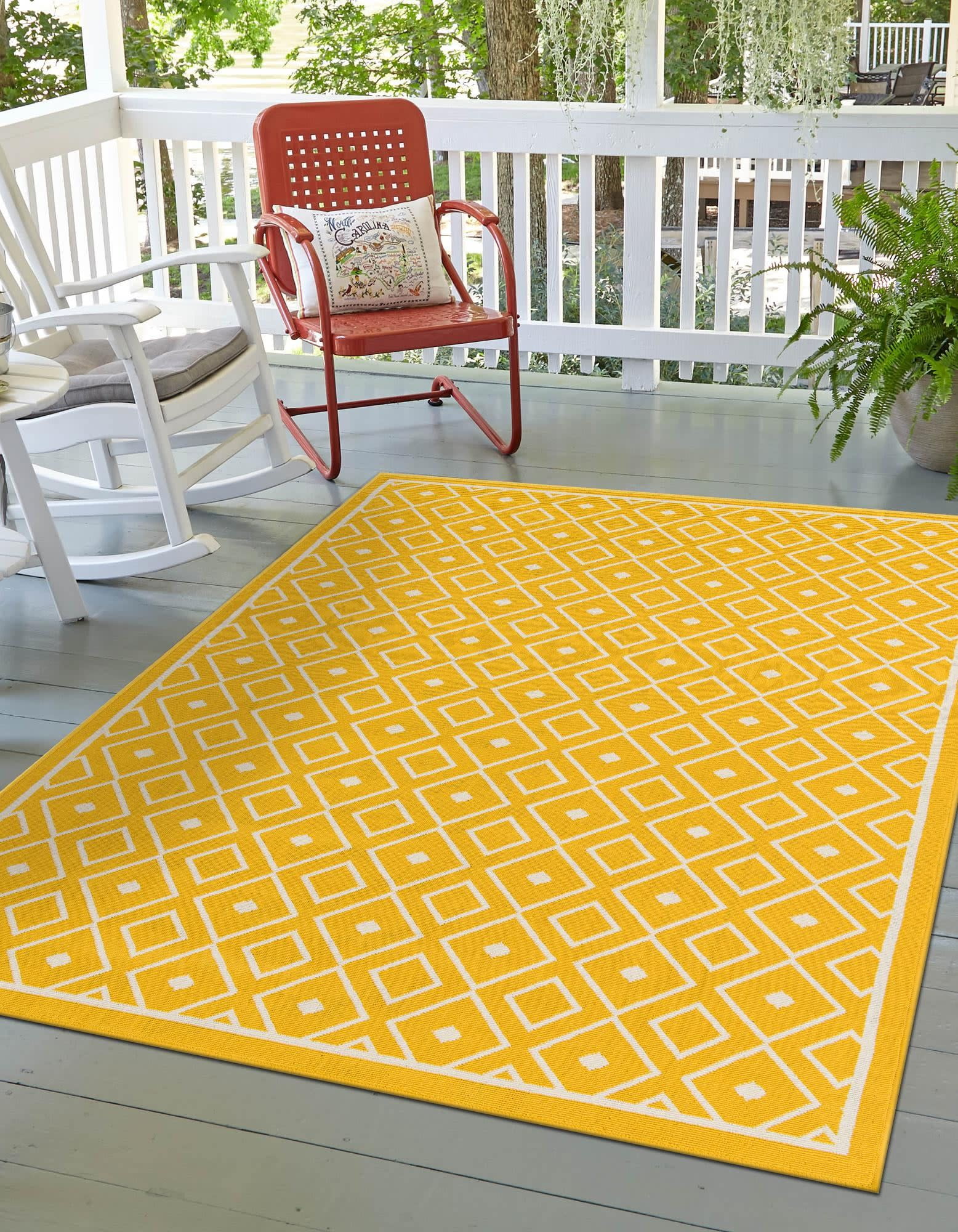 Unique Loom Outdoor Trellis Collection Area Rug - Kafes (7' 10" x 10 ...