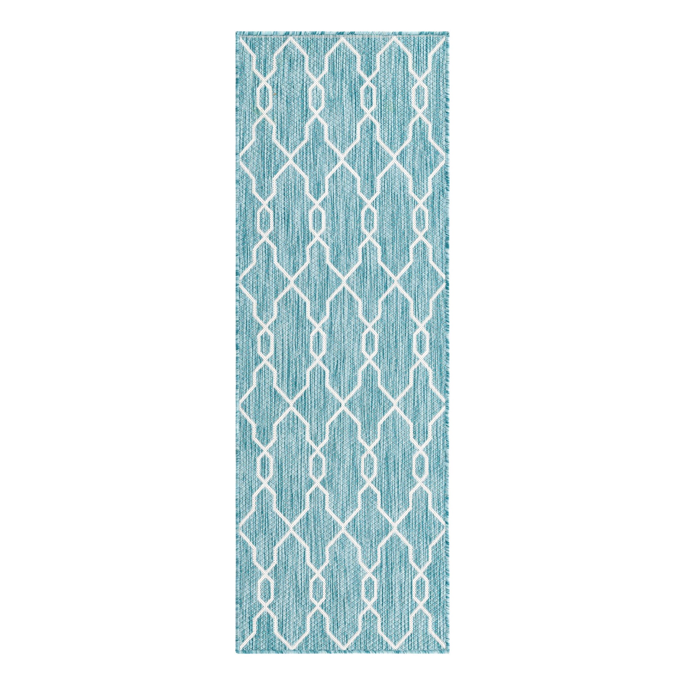 Unique Loom Outdoor Trellis Collection Area Rug - Links Trellis (2' x 6 ...