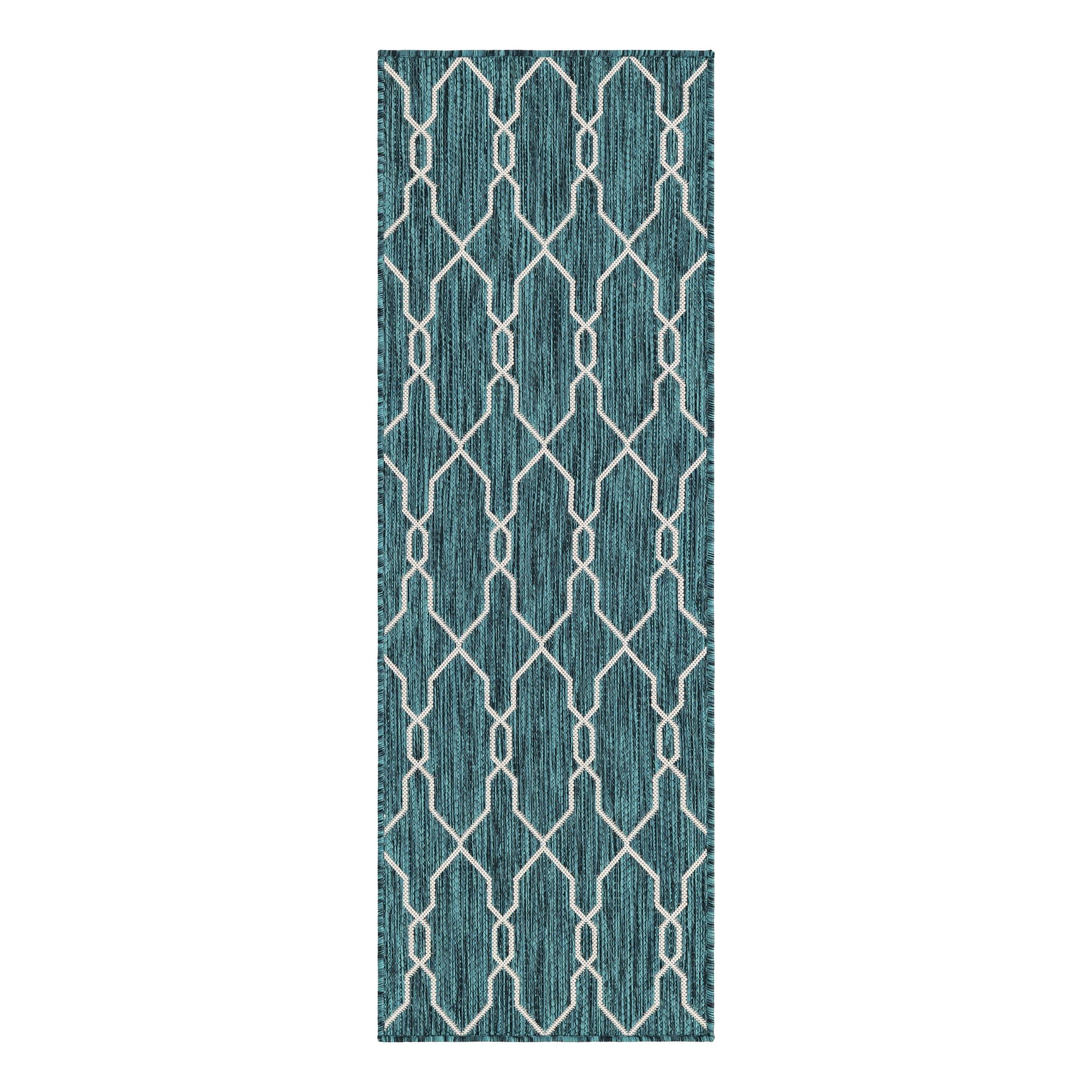 Unique Loom Outdoor Trellis Collection Area Rug - Links Trellis (2' x 6 ...