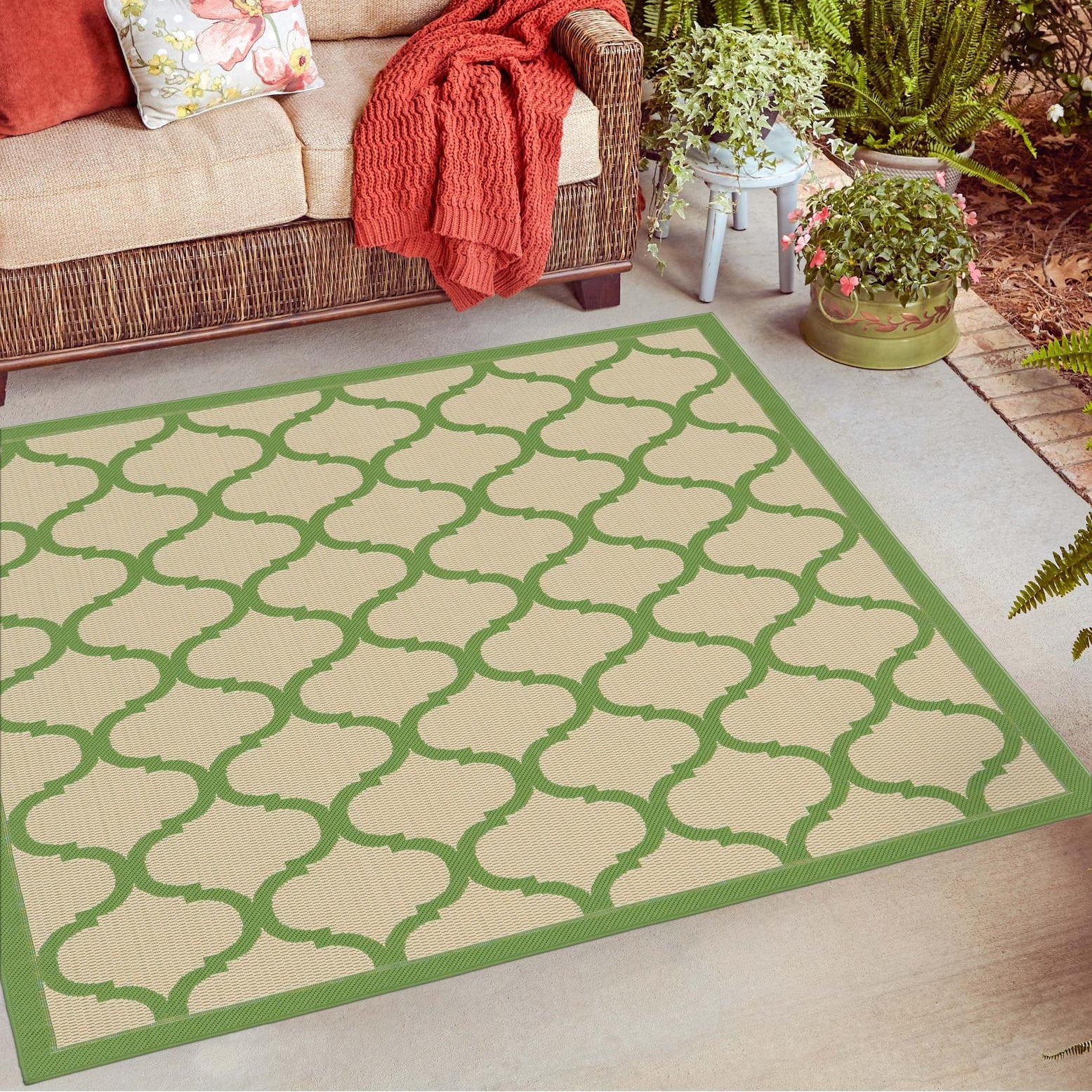 Unique Loom Outdoor Trellis Collection Area Rug - Moroccan (6' 1 ...