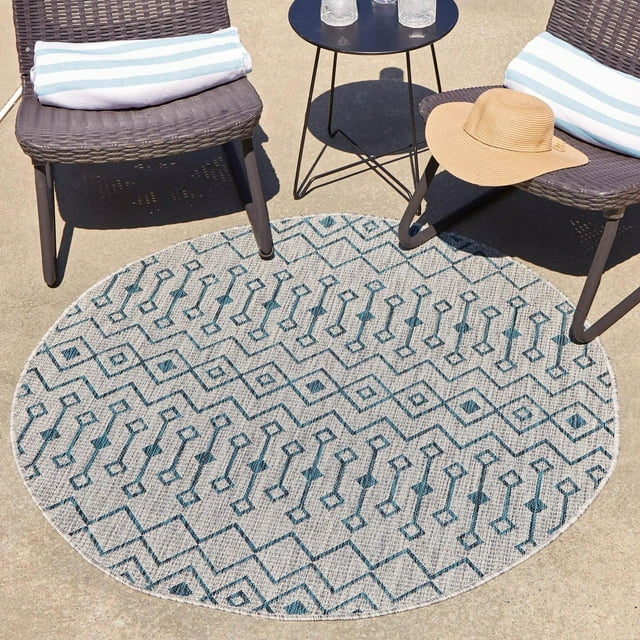 Unique Loom Outdoor Trellis Collection Area Rug - Tribal Trellis (13 ...