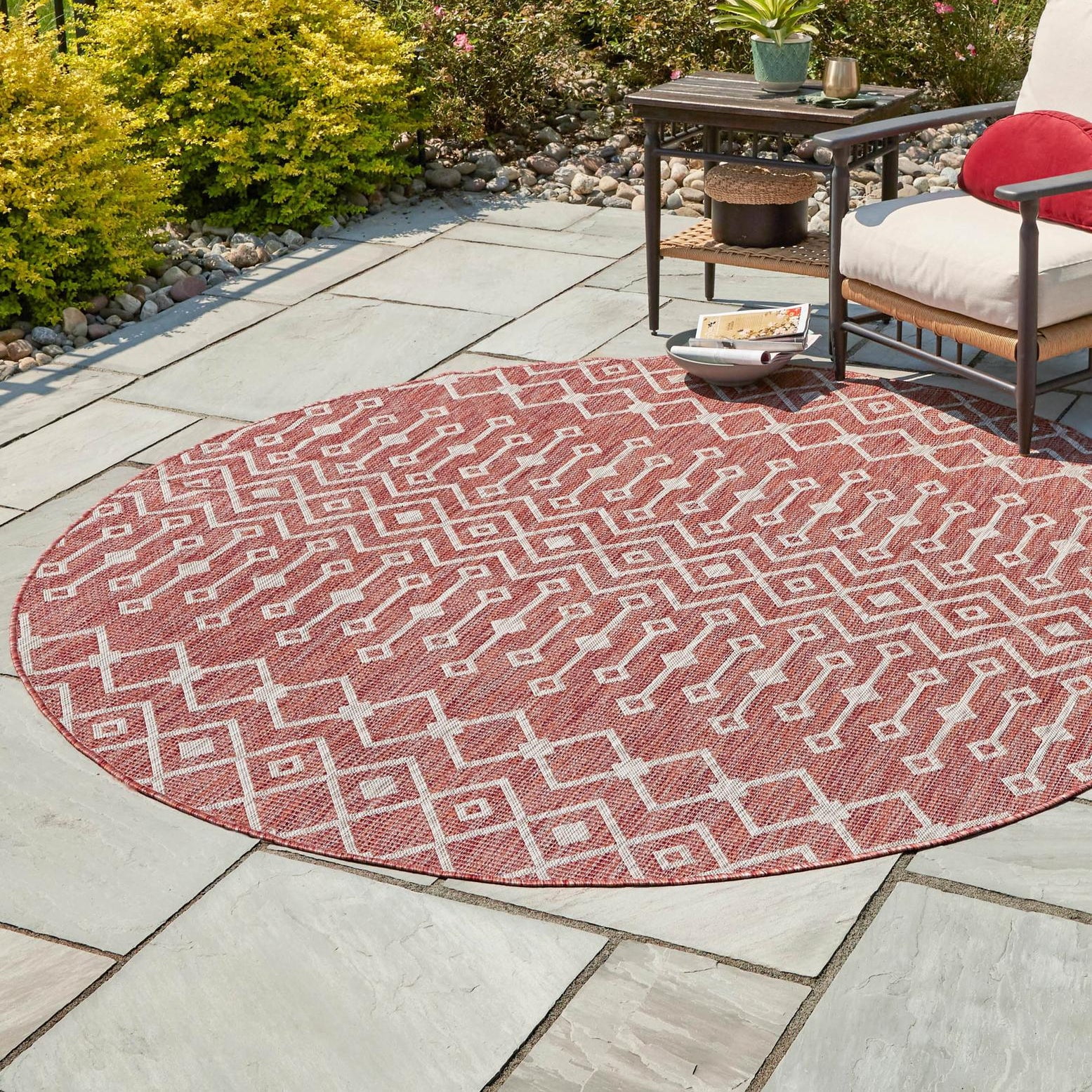 Unique Loom Outdoor Trellis Collection Area Rug - Tribal Trellis (3' 1 ...