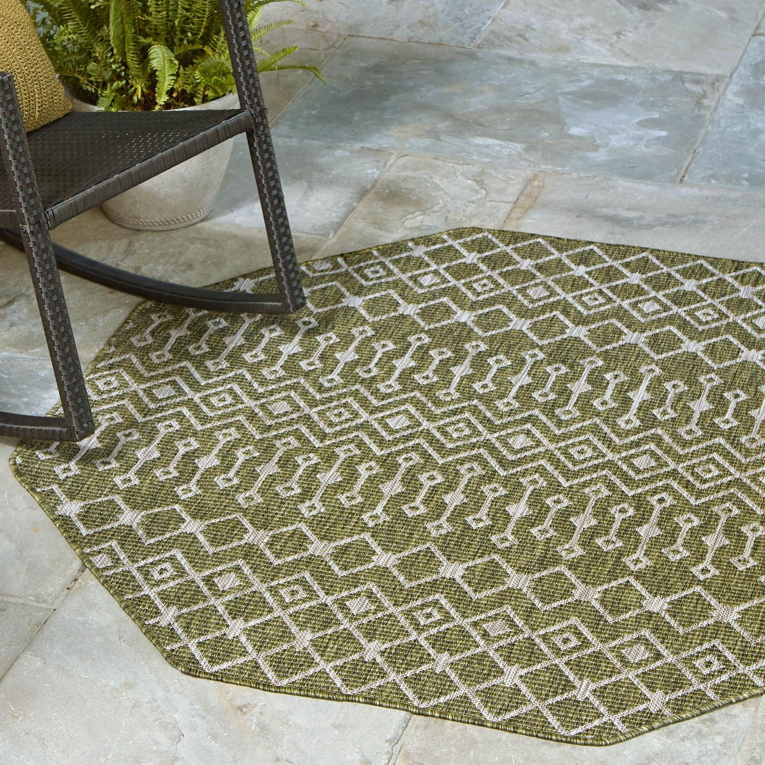 Unique Loom Outdoor Trellis Collection Area Rug - Tribal Trellis (5' 3 ...