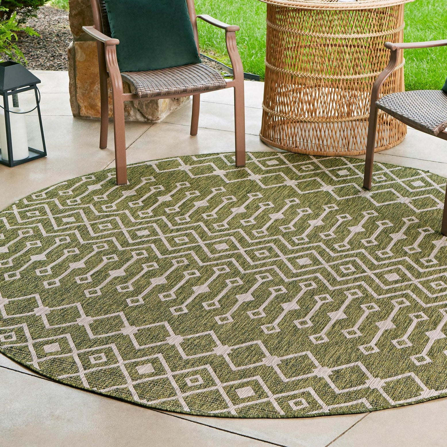 Unique Loom Outdoor Trellis Collection Area Rug - Tribal Trellis (5' 3 ...