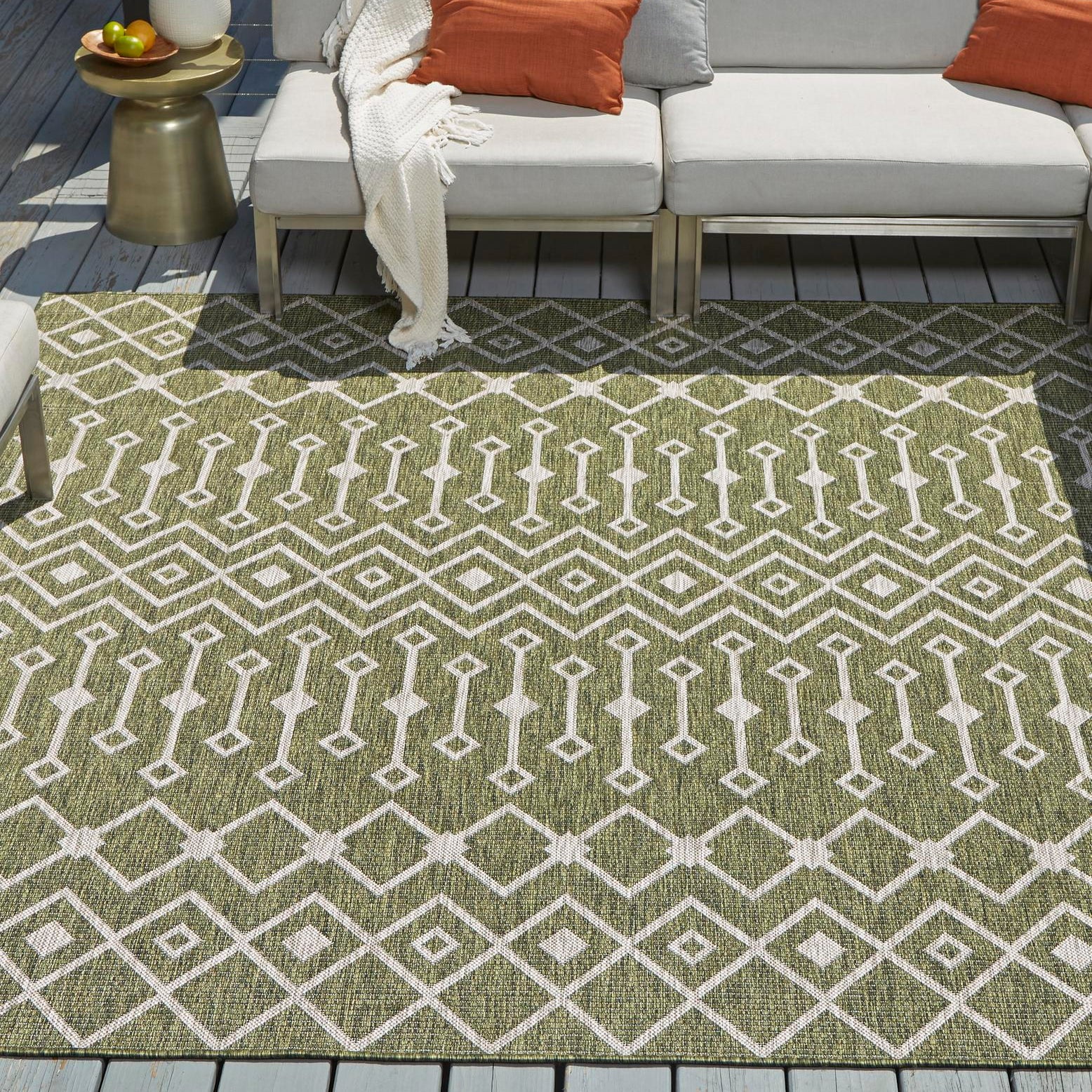 Unique Loom Outdoor Trellis Collection Area Rug - Tribal Trellis (7' 10 ...
