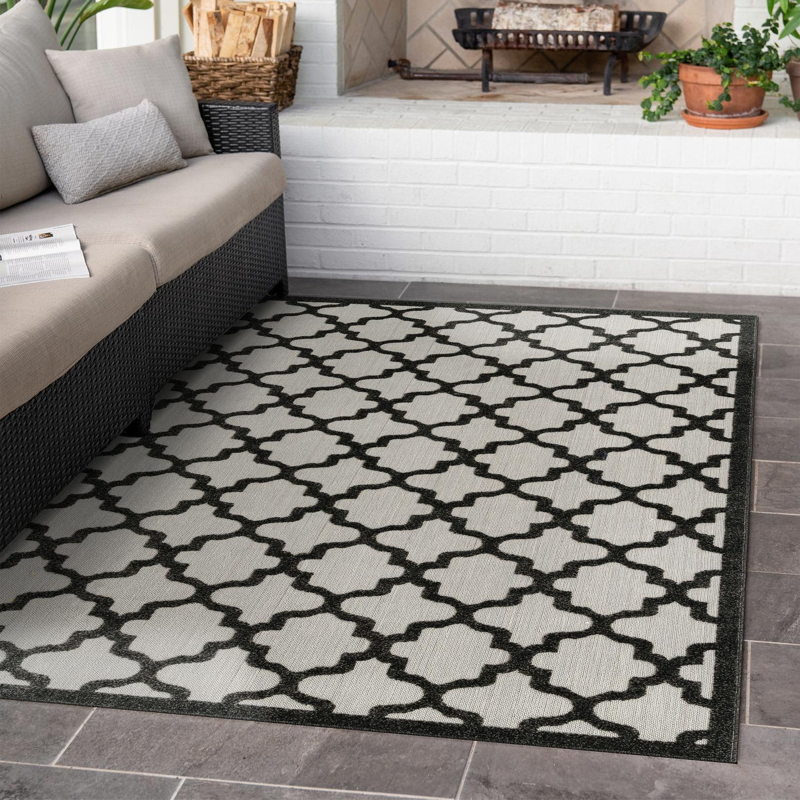 Unique Loom Outdoor Trellis Collection Area Rug - Tulsa (8' x 10 ...