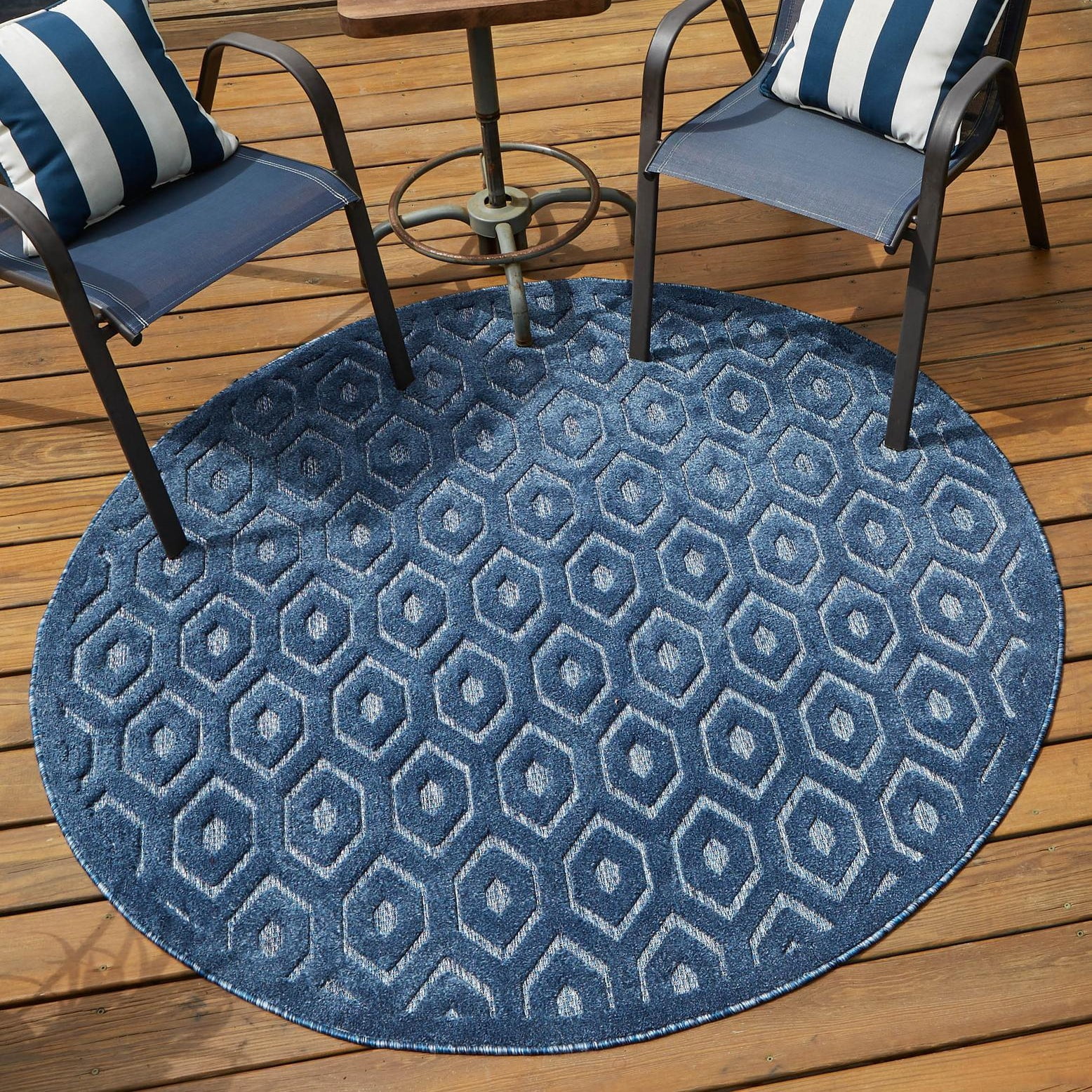 Unique Loom Outdoor Trellis Textured Collection Area Rug - Spatial (5 ...