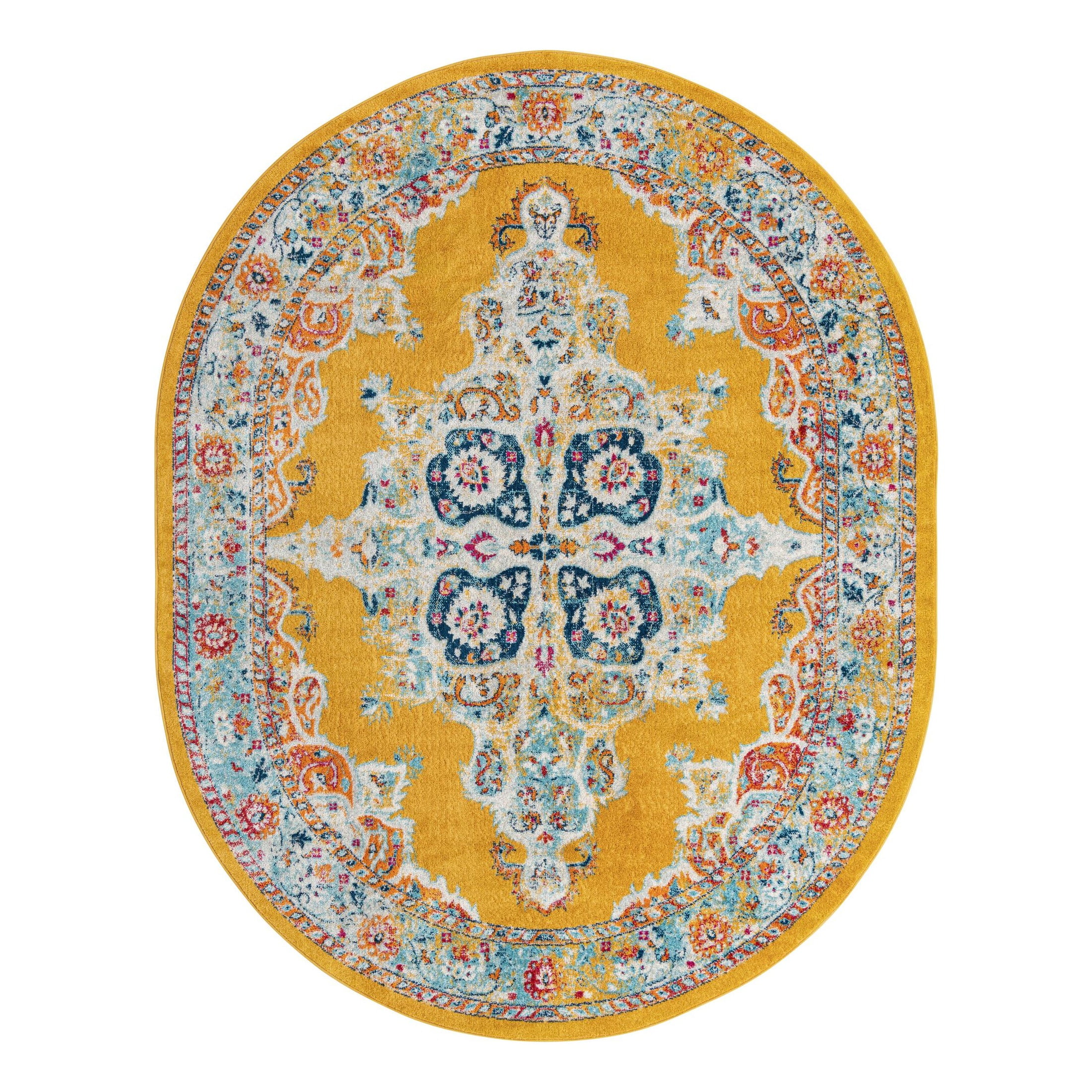 Unique Loom Parker Collection Area Rug - Merakli (7' 10" x 10' Oval ...