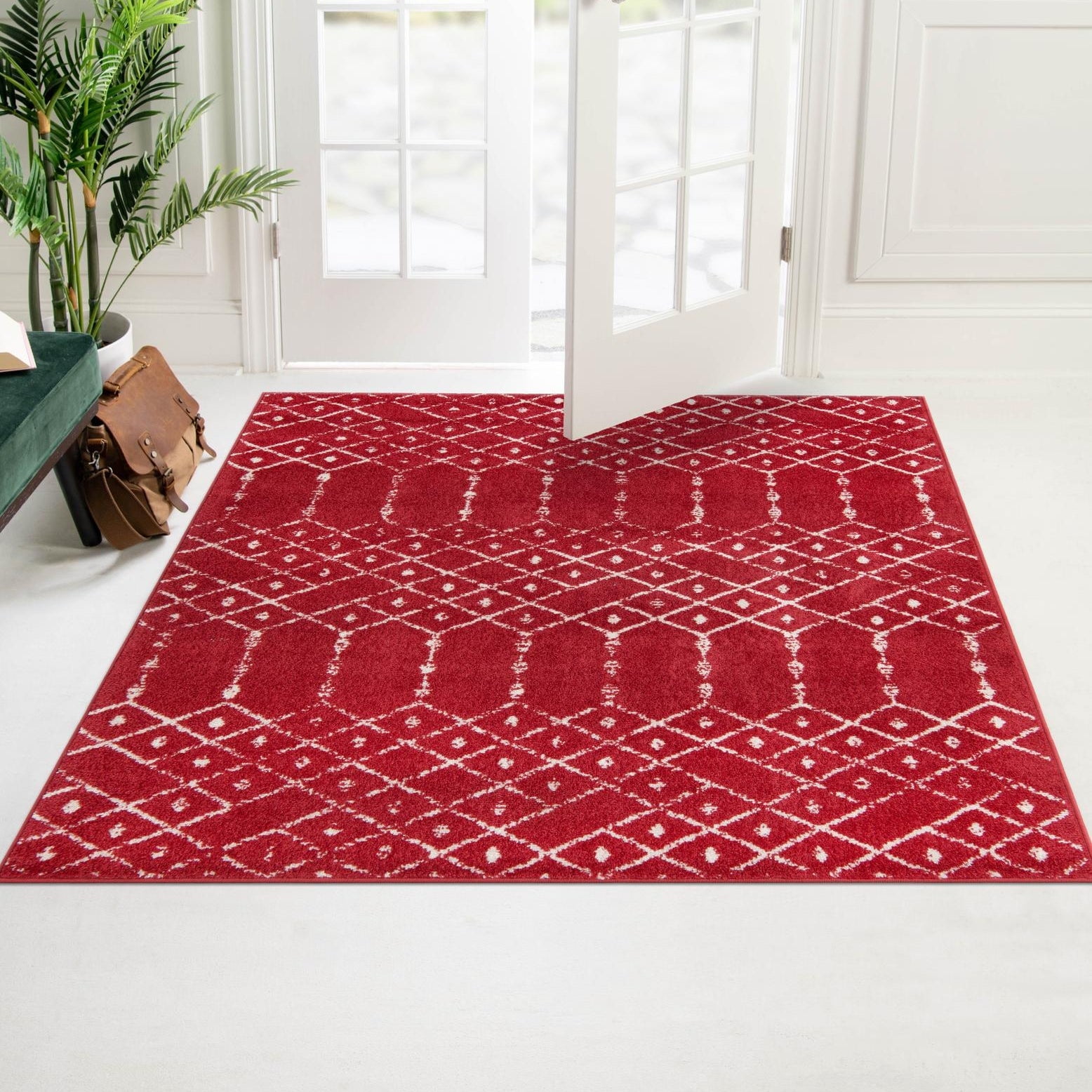 Unique Loom Paxon Trellis Collection Area Rug - Maeve (4' Square ...