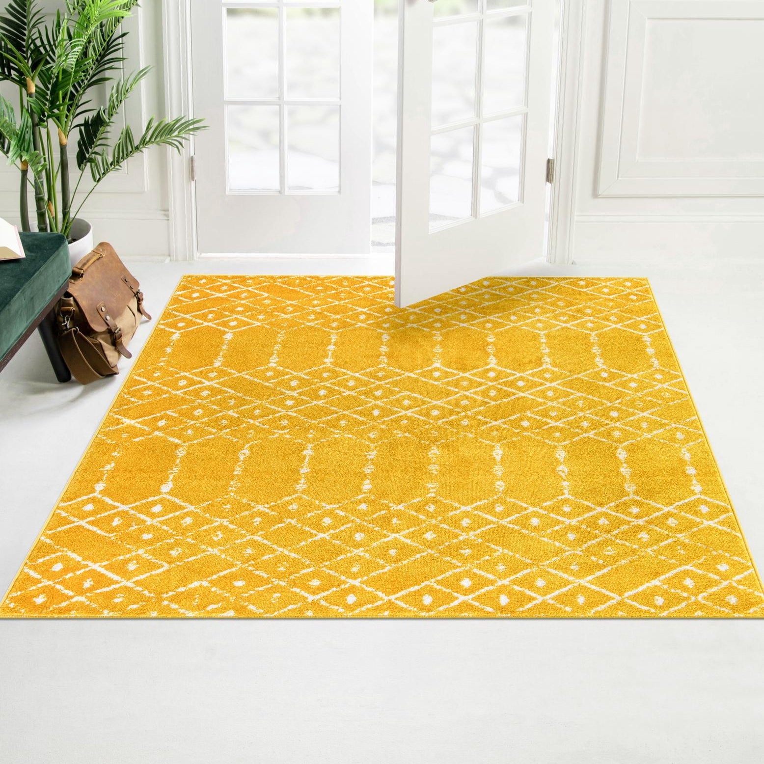 Unique Loom Paxon Trellis Collection Area Rug - Maeve (7' 10" Square ...