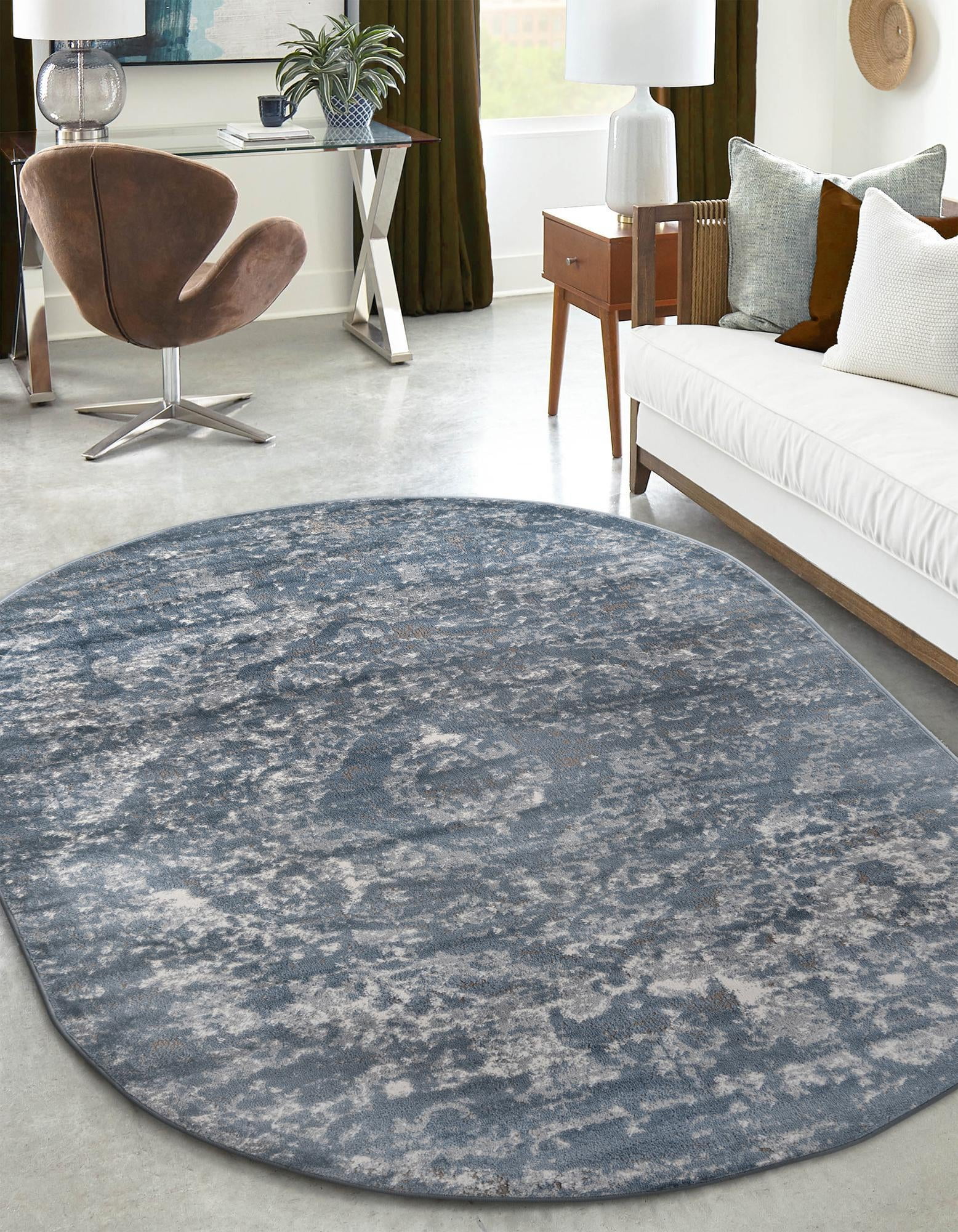 Unique Loom Portland Collection Area Rug - Astoria (5' 3" x 8' Oval ...