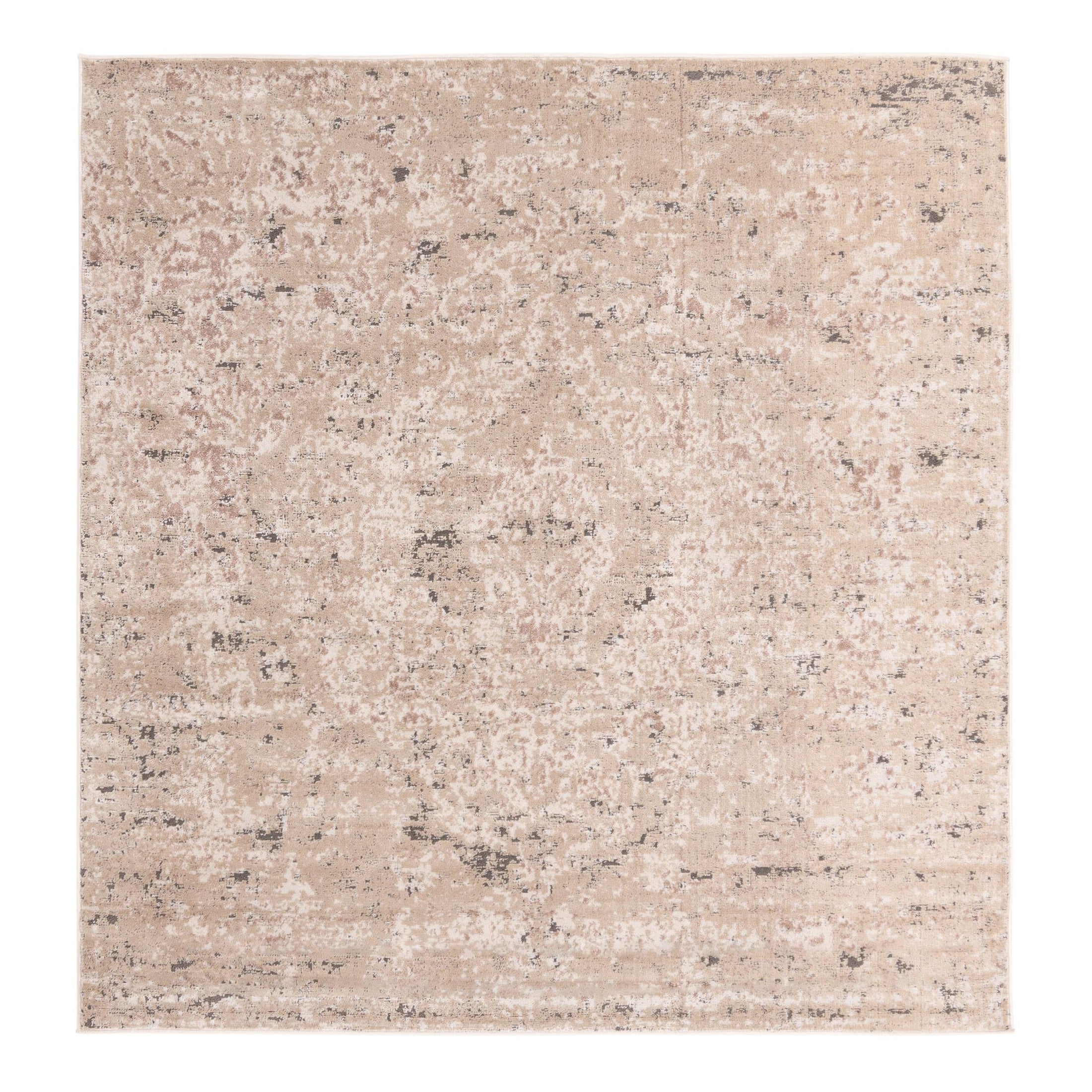 Unique Loom Portland Collection Area Rug - Astoria (7' 10" Square Beige ...