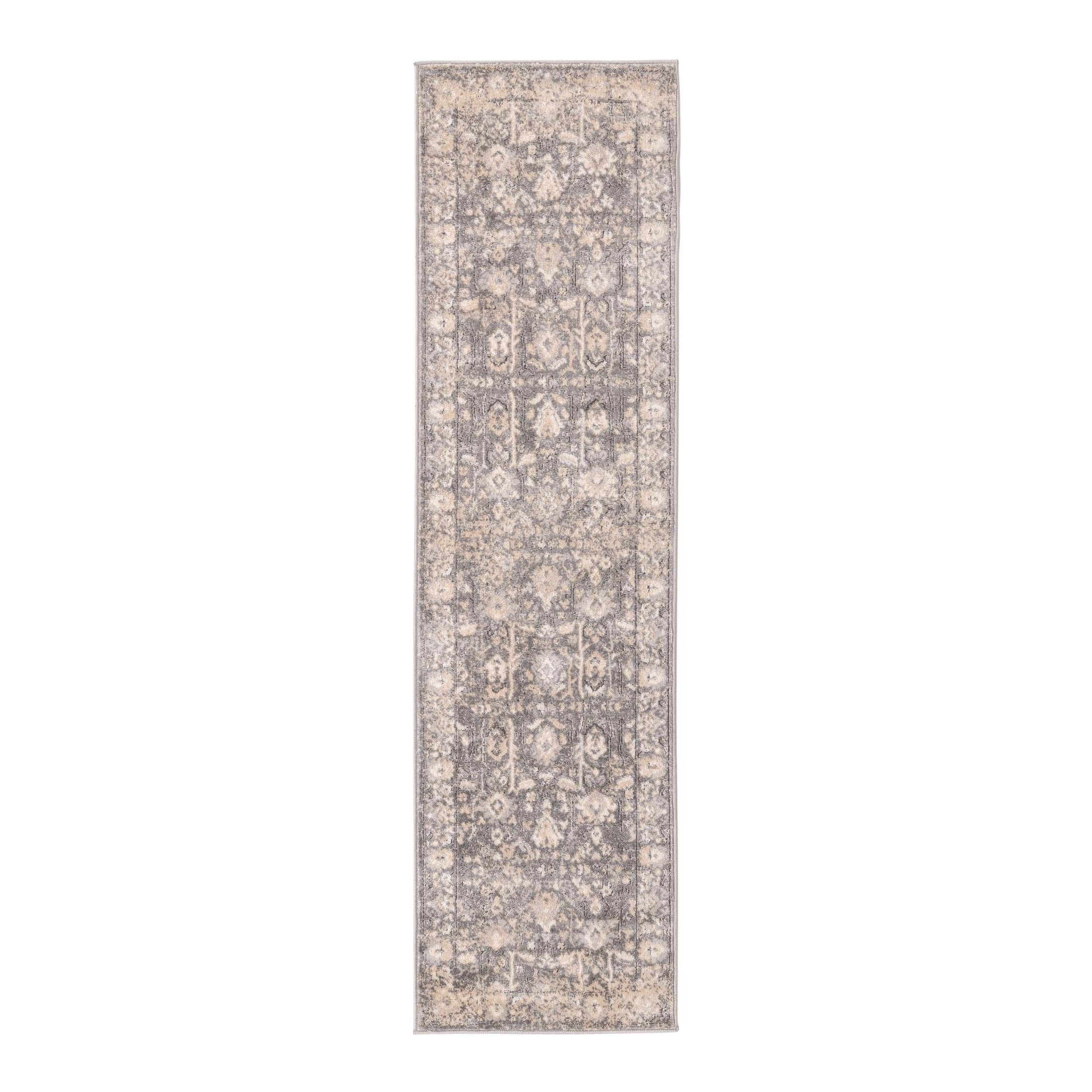 Unique Loom Portland Collection Area Rug - Central (2' x 8' Runner Gray ...