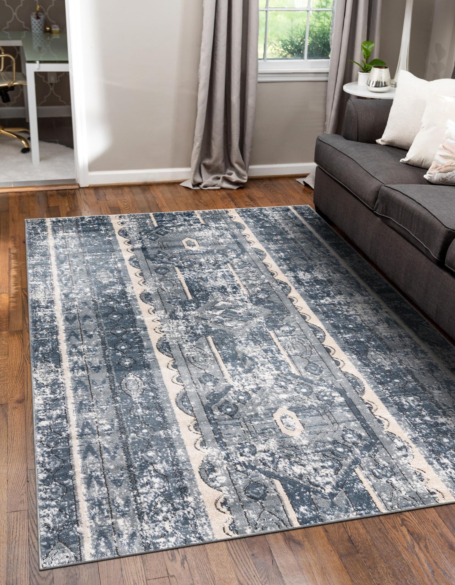 Unique Loom Portland Collection Area Rug - Depoe (4' 1" x 6' 1 ...